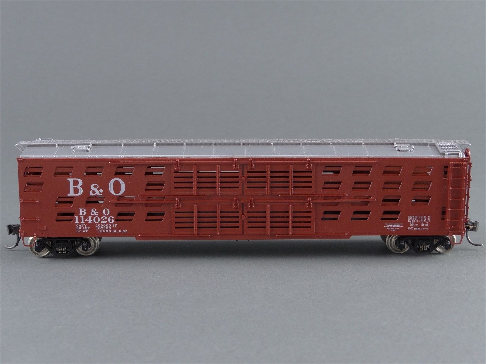 HO Brass Model Train - Key B&O Baltimore & Ohio 2-Deck S-1 Stock Car ...