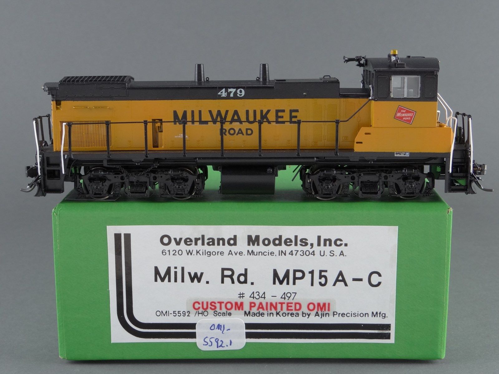 HO Brass Model Train - OMI #5592.1 Overland Milwaukee Road Milw MP15A-C #479
