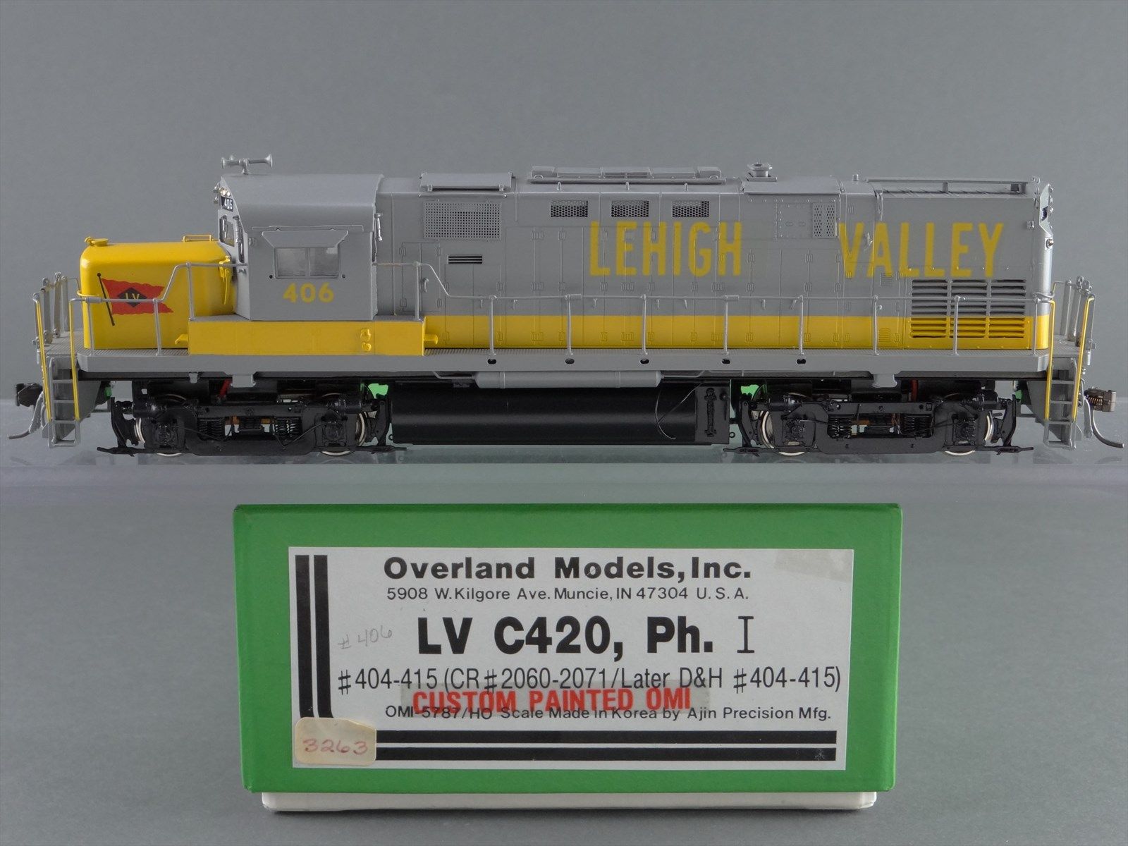 HO Brass Model Train - OMI #5787.1 Overland LV C420 Lehigh Valley #406 ...