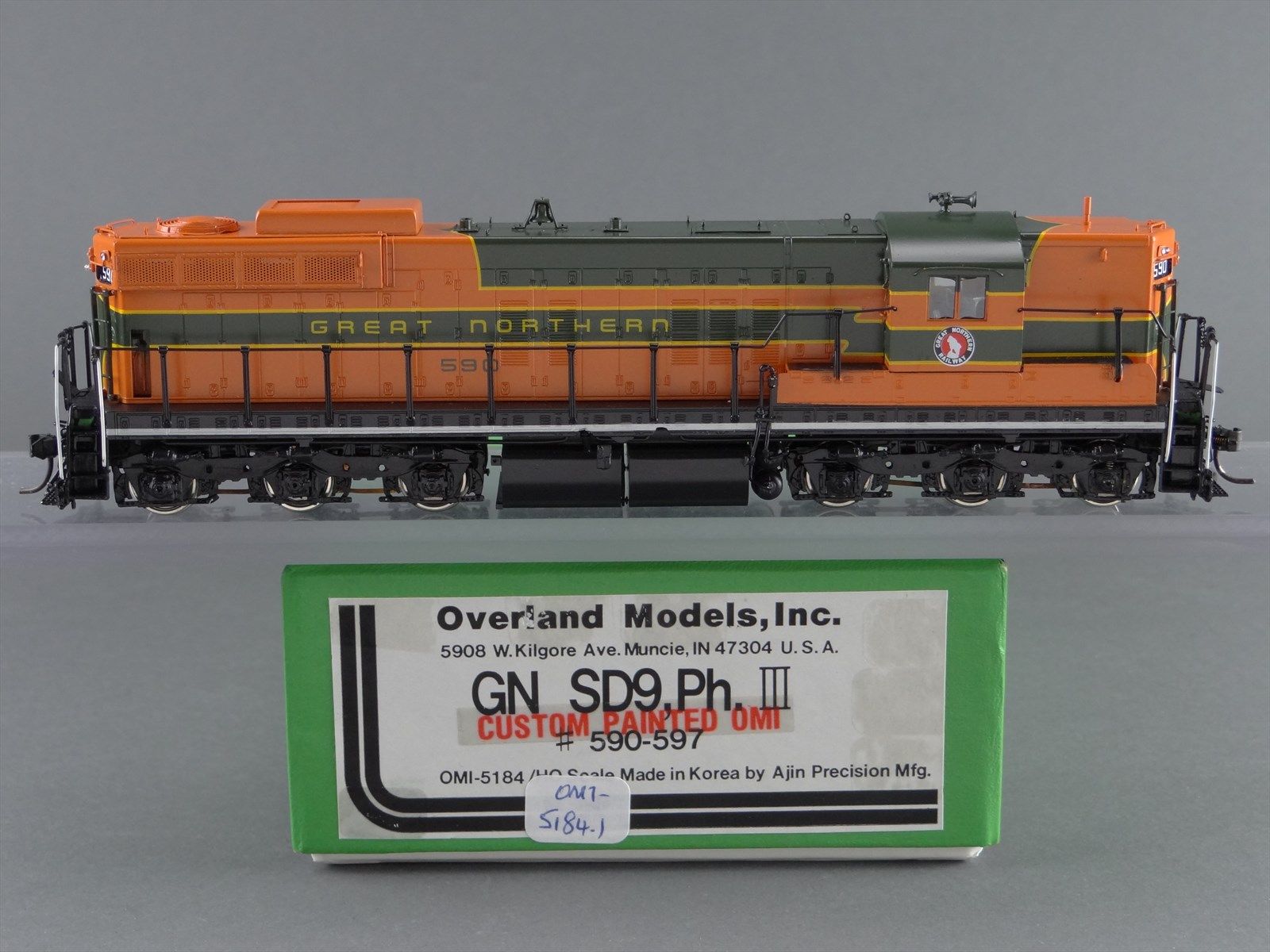 HO Brass Model Train - OMI 5184.1 GN Great Northern SD9 Phase III #590 ...
