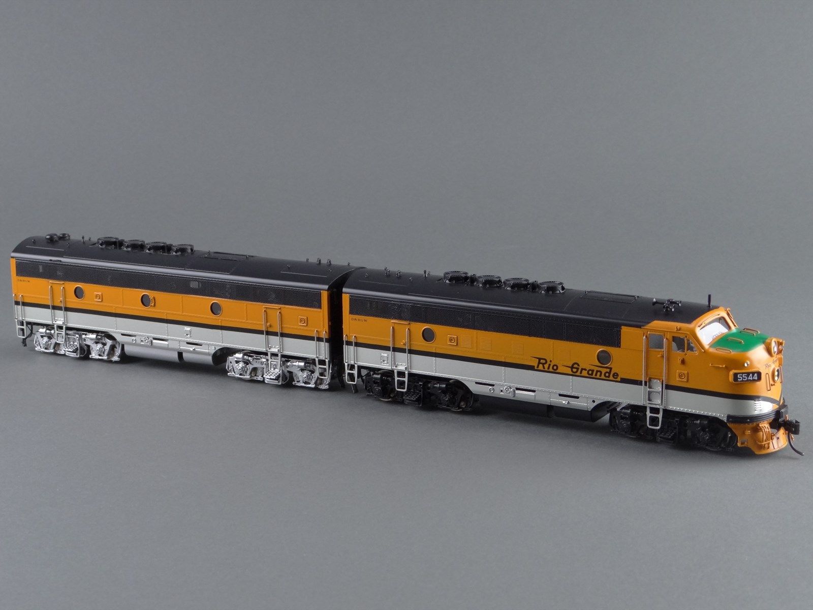 HO Brass Model Train - OMI 6413.1 / 6414.1 D&RGW Rio Grande F-3 F3A F3B ...
