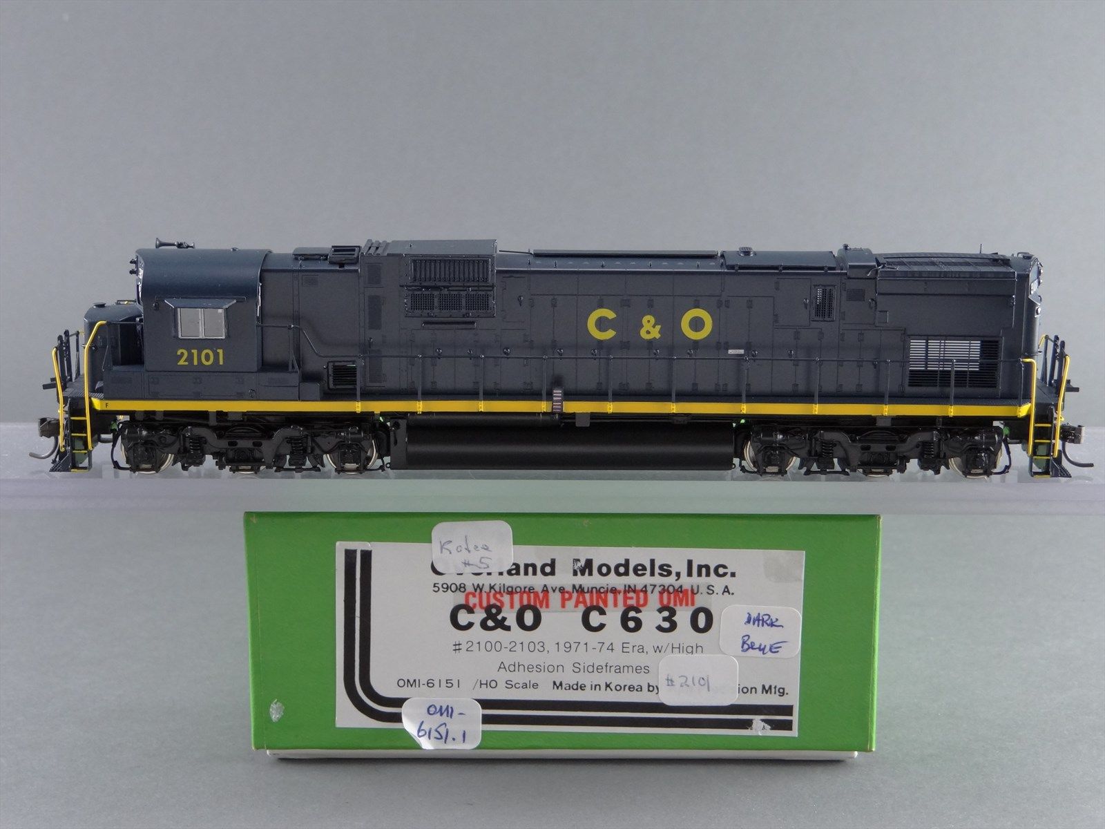 HO Brass Model Train - OMI 6151.1 C&O Chesapeake & Ohio ALCO C630 ...