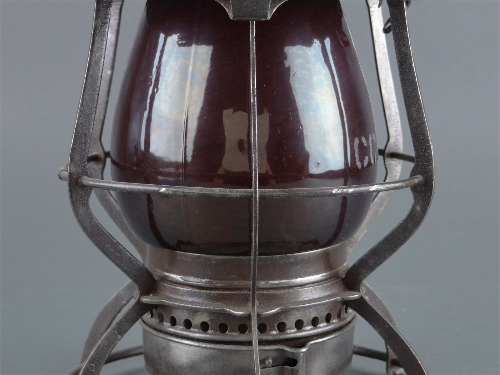 Lantern - Keystone Casey Lantern - Tall Globe - Red CC&O Ry