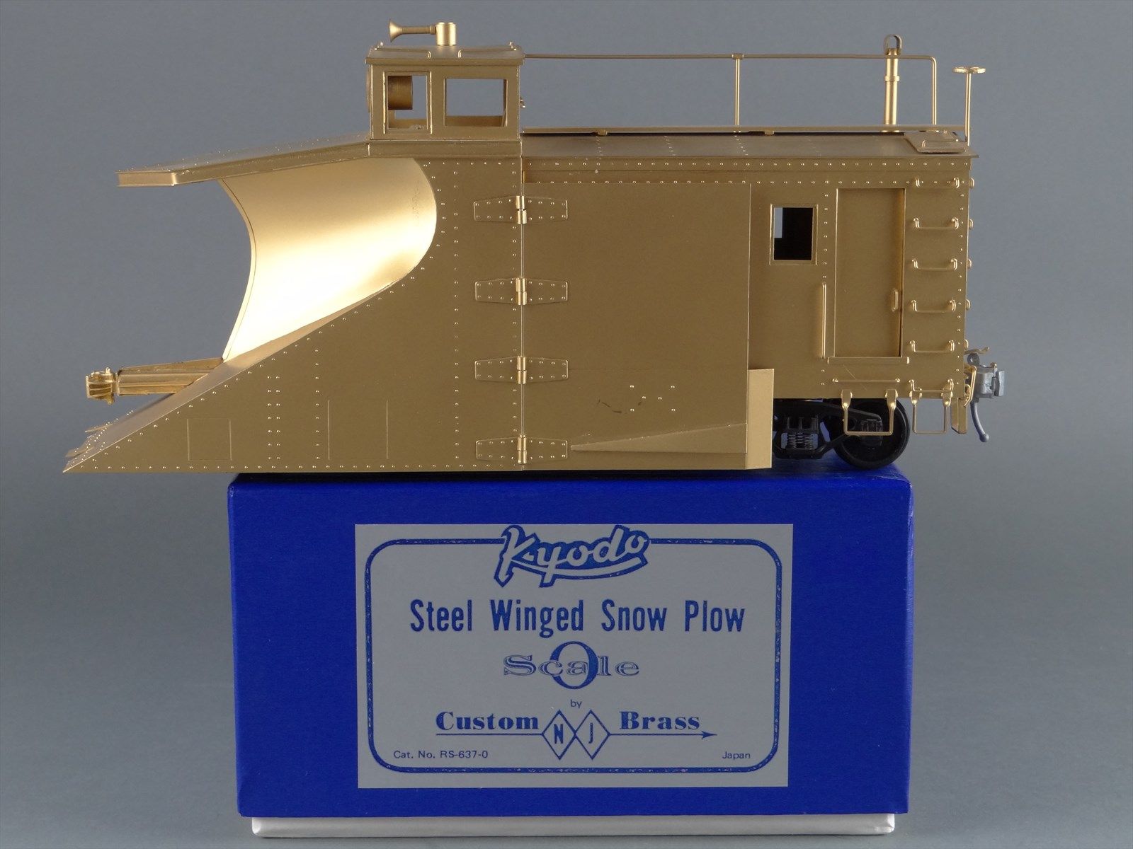 O Scale NJ Custom Brass Kyodo Steel Winged Snow Plow