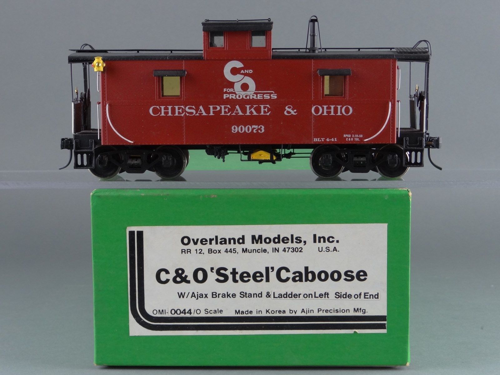 O Scale Brass OMI 0044 C&O Steel Caboose #90073 - Custom