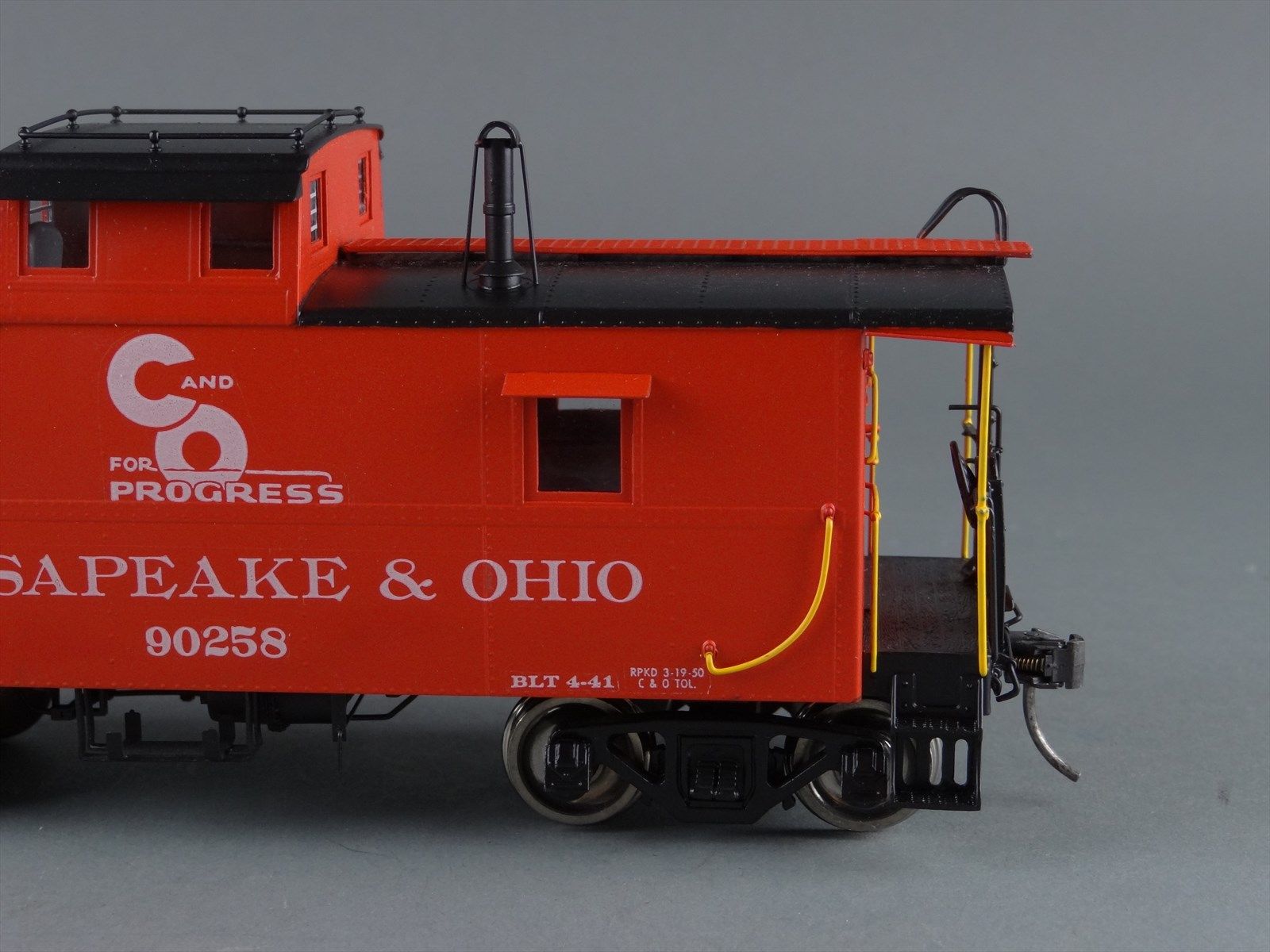 O Scale Brass OMI 0033 C&O Steel Caboose #90258 - Custom