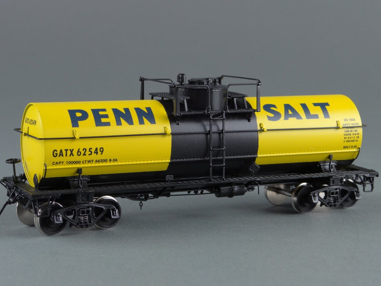 HO Brass Overland GATX 8000 Gal Single Dome Tank Car PENN SALT #62549