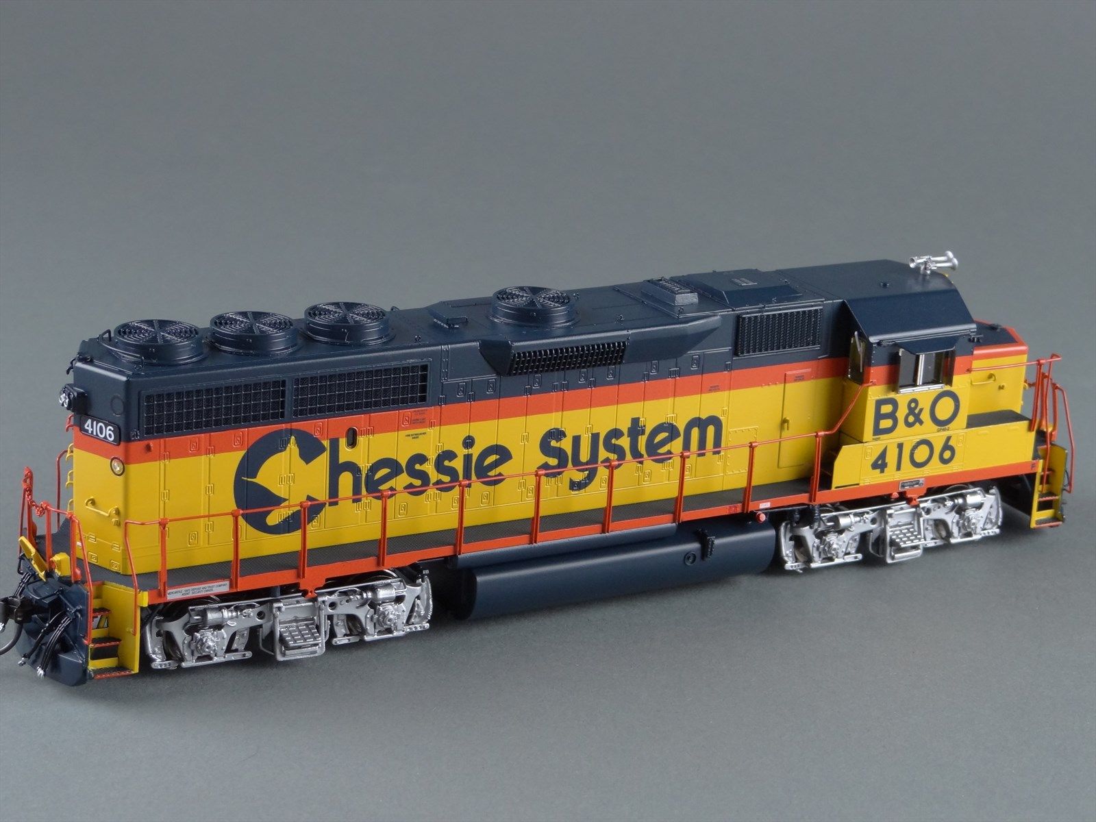 HO Brass OMI Overland Ajin Chessie B&O EMD GP40-2 #4106