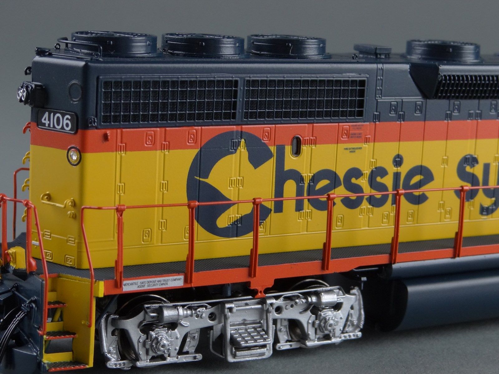 HO Brass OMI Overland Ajin Chessie B&O EMD GP40-2 #4106