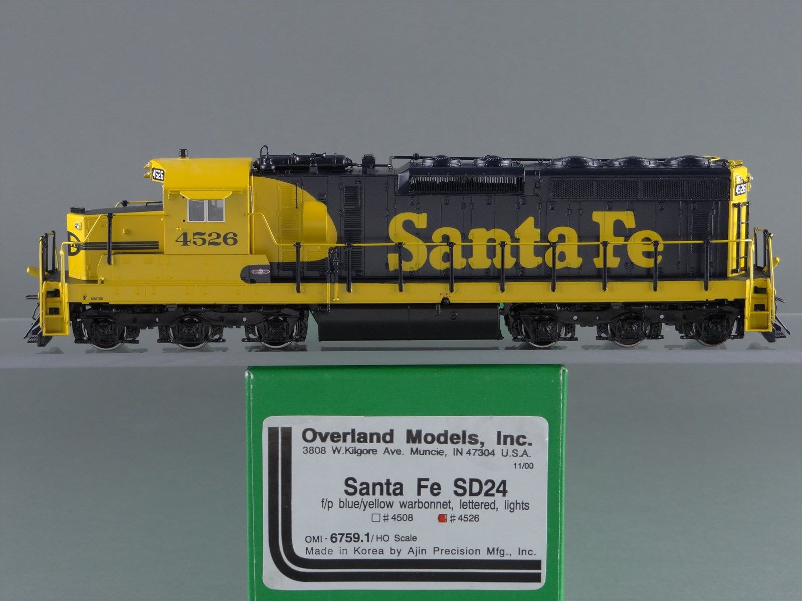 HO Brass OMI 6759.1 Overland ATSF Santa Fe EMD SD24 Diesel #4526