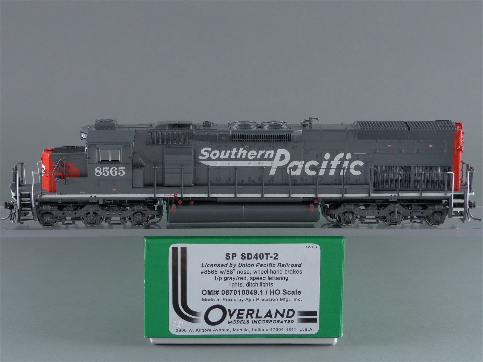 HO Brass OMI Overland SP Southern Pacific SD40T-2 Diesel #8565 - 2003 Run