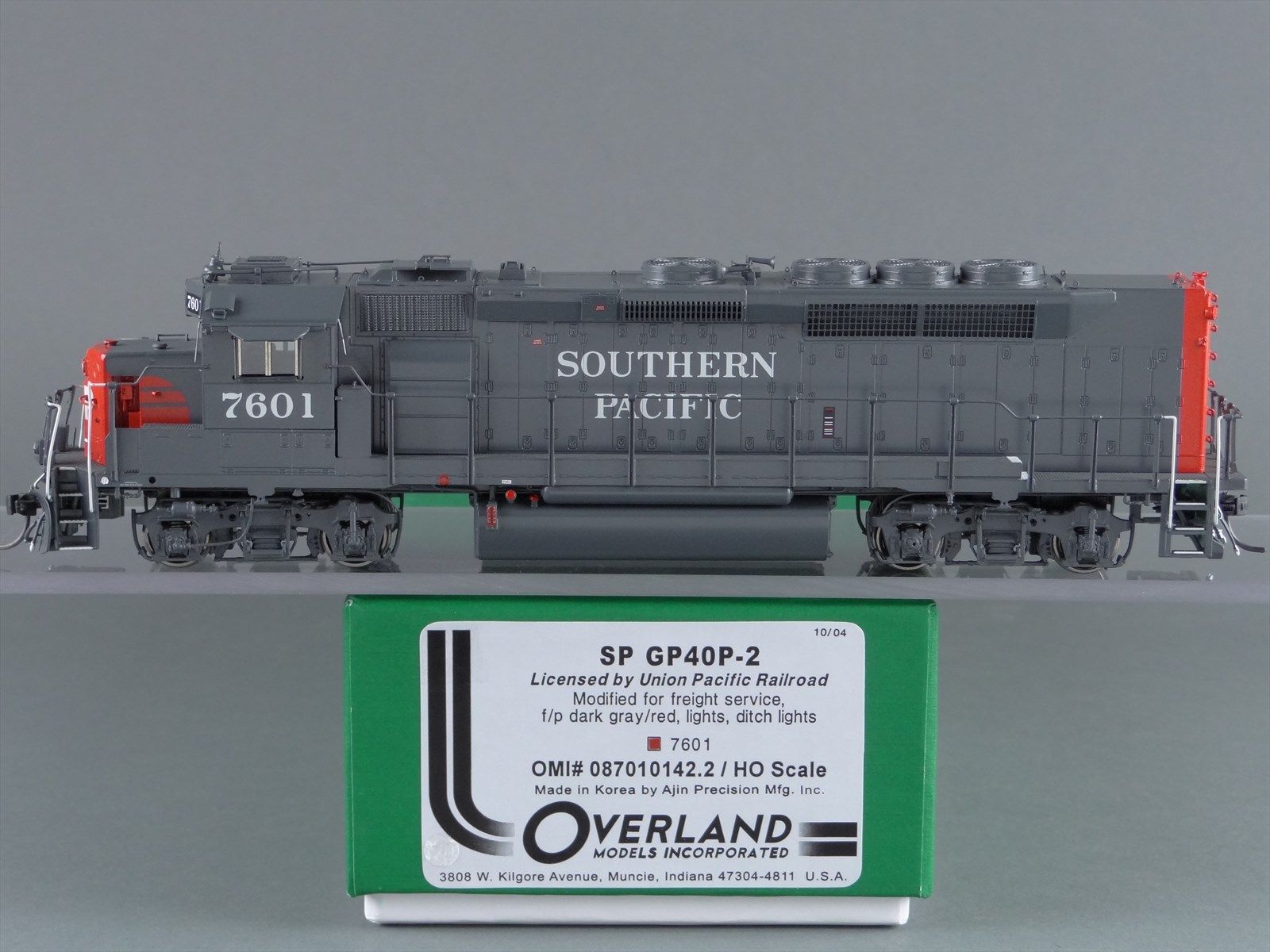 HO Brass OMI 87010142.2 Overland SP GP40P-2 Freight Diesel #7601