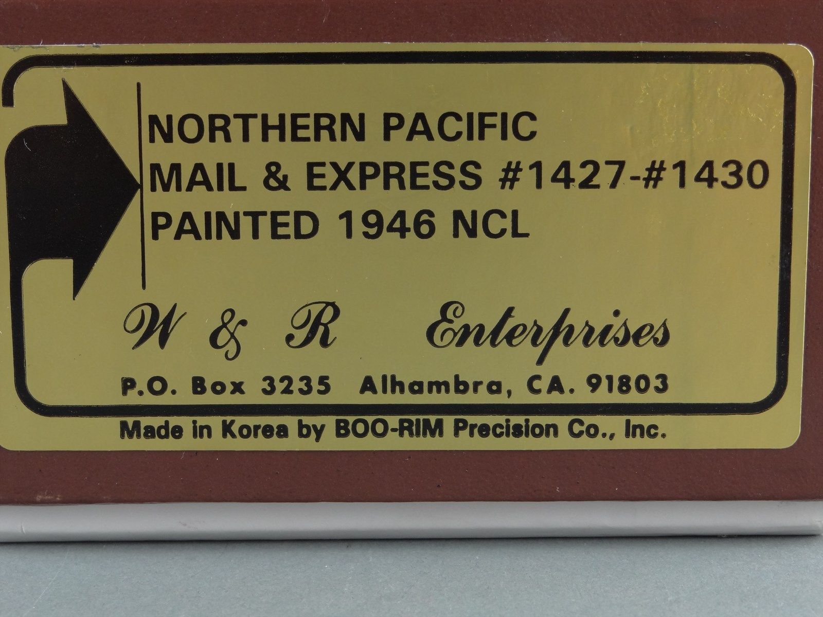 HO W&R Enterprises NP Northern Pacific 1946 NCL - Mail & Express #1428