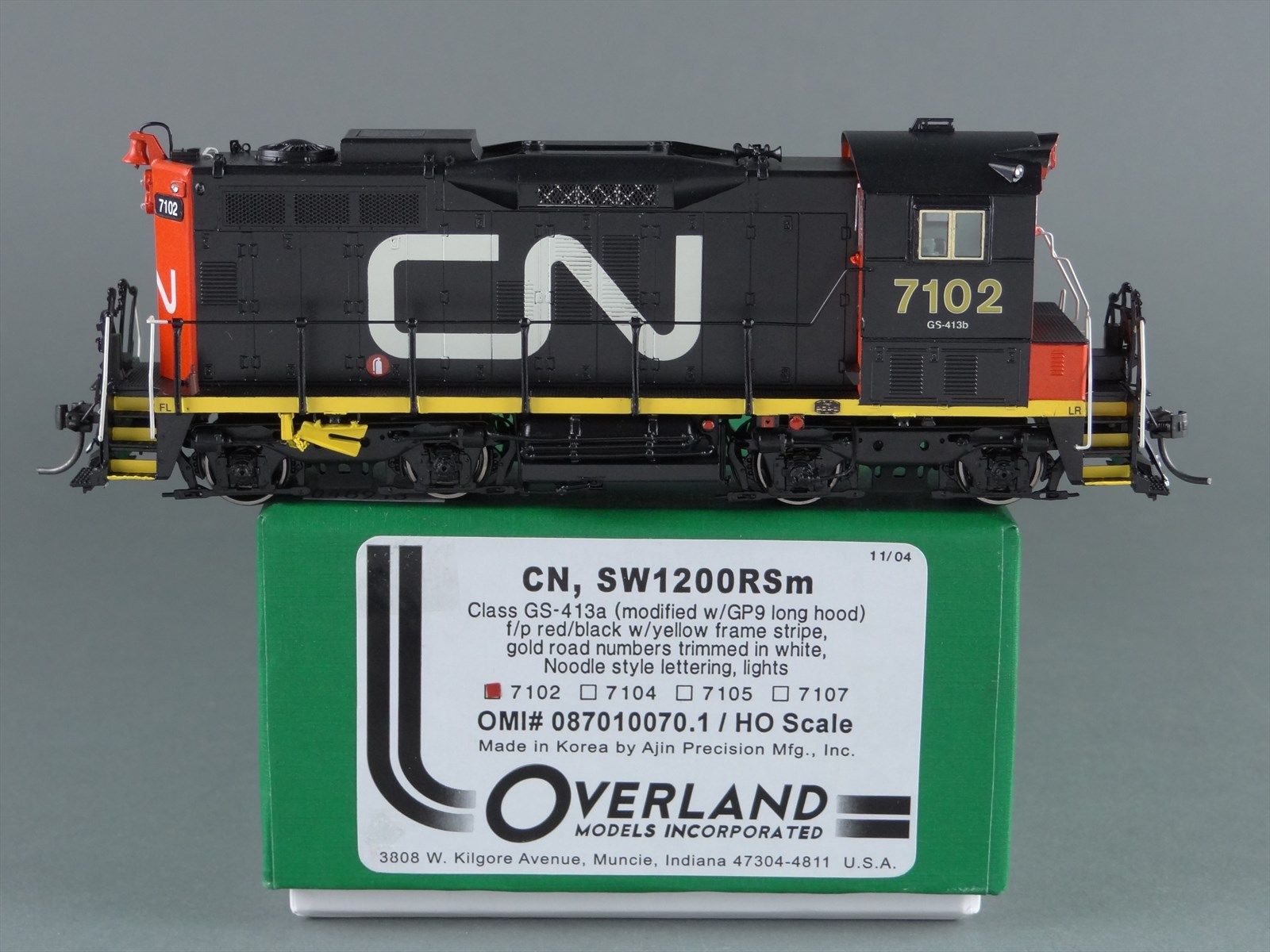 HO Brass OMI Overland CN CNR SW1200RSm GS-413a Diesel #7102 - WOW!