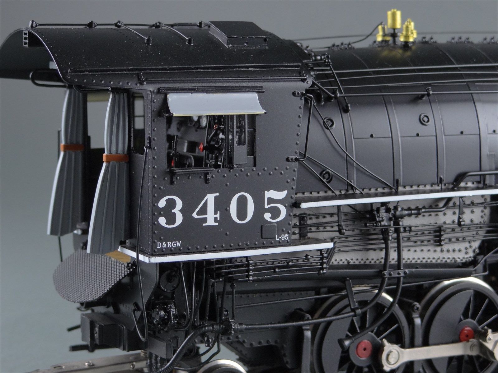 O Scale Brass Model Train - Key D&RGW L-95 2-8-8-2 ROAD #3405 Post War ...