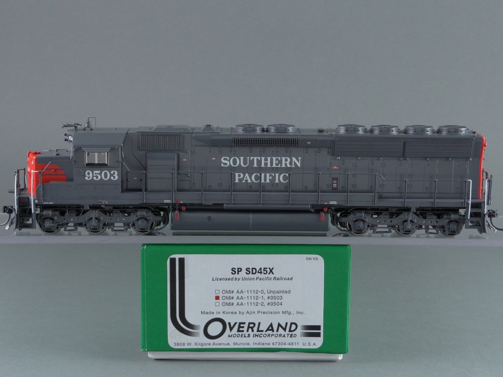 HO Brass OMI AA-1112-1 Overland SP SD45X Diesel #9503 - Bloody Nose