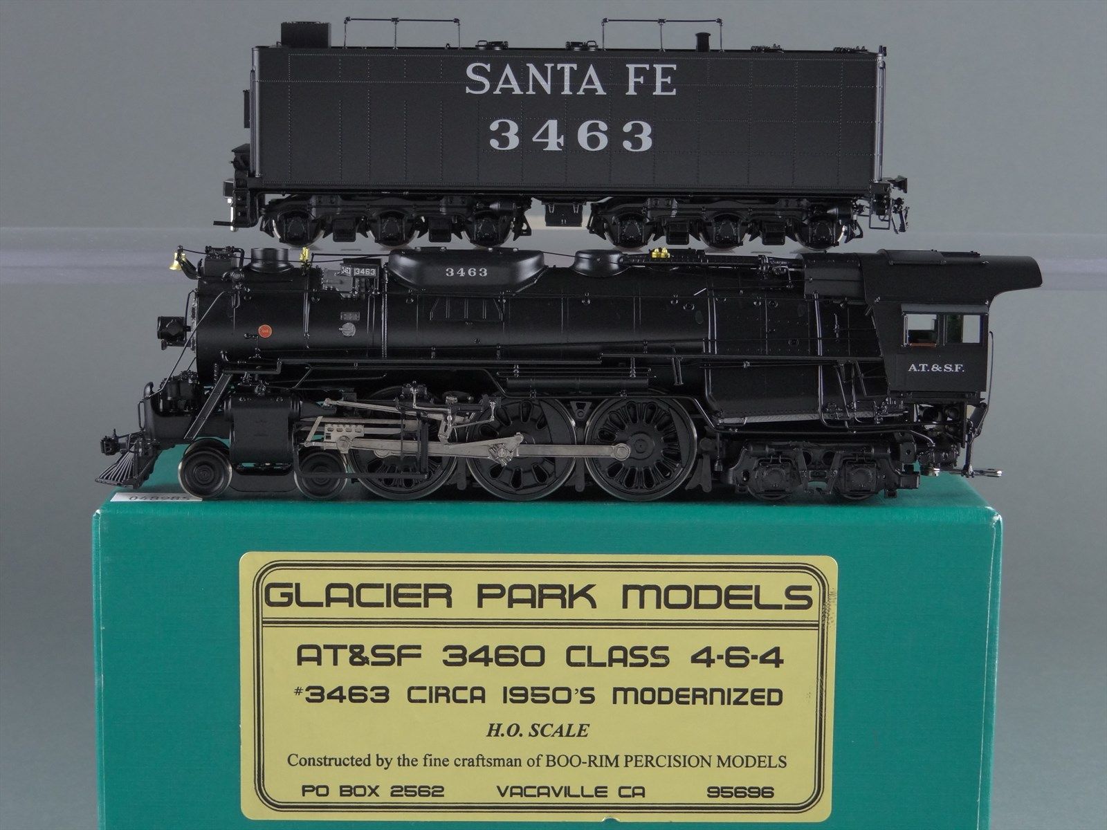 HO GPM Glacier Park ATSF Santa Fe 4-6-4 #3463 1950's Modernized