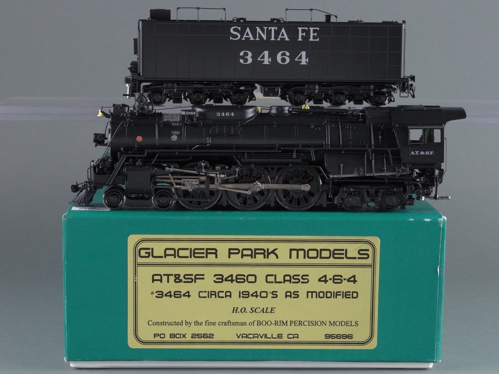 HO GPM Glacier Park ATSF Santa Fe 4-6-4 #3464 1940's As Modified