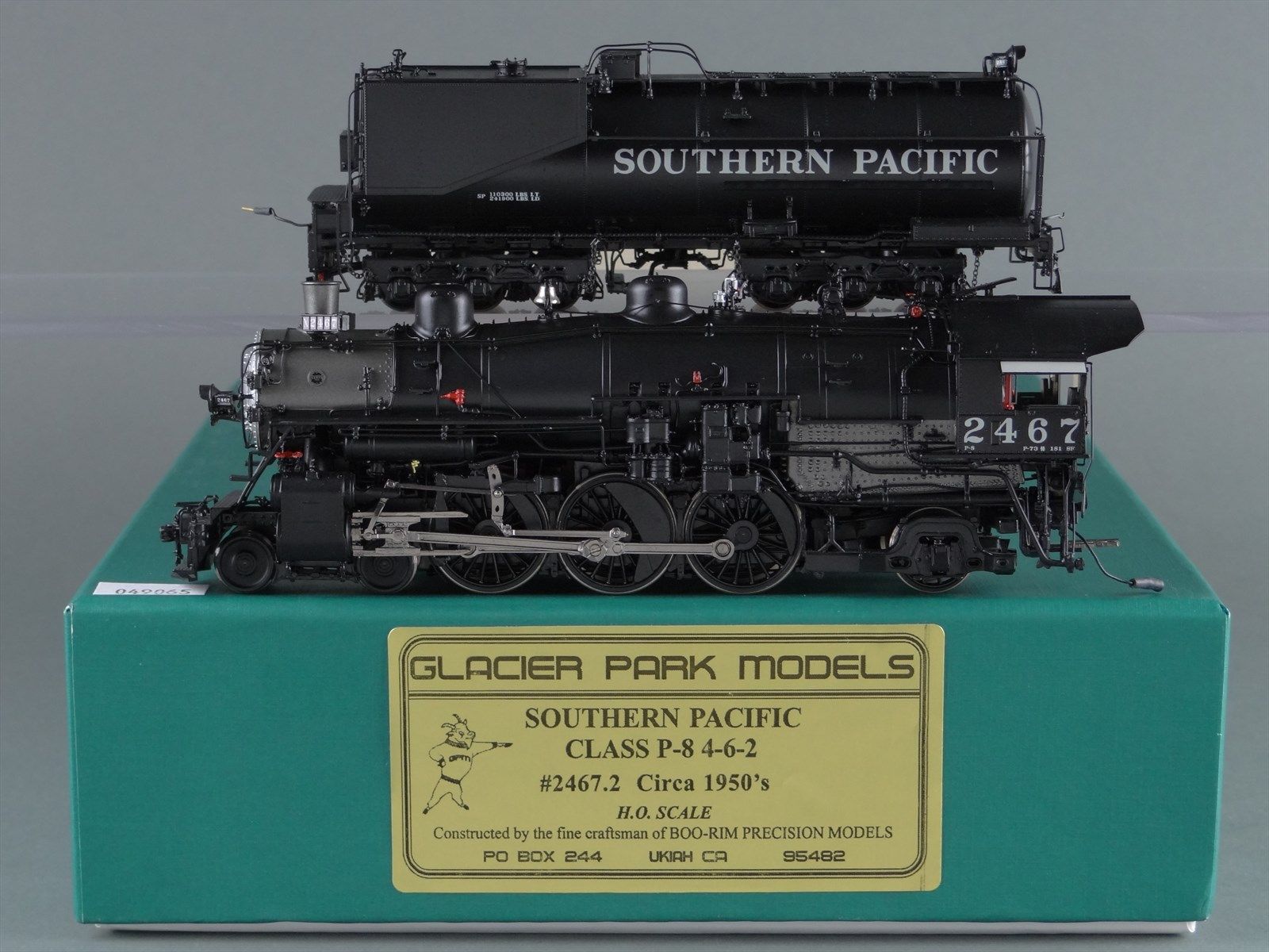 HO GPM Glacier Park SP Southern Pacific P-8 4-6-2 #2467 - 1950's