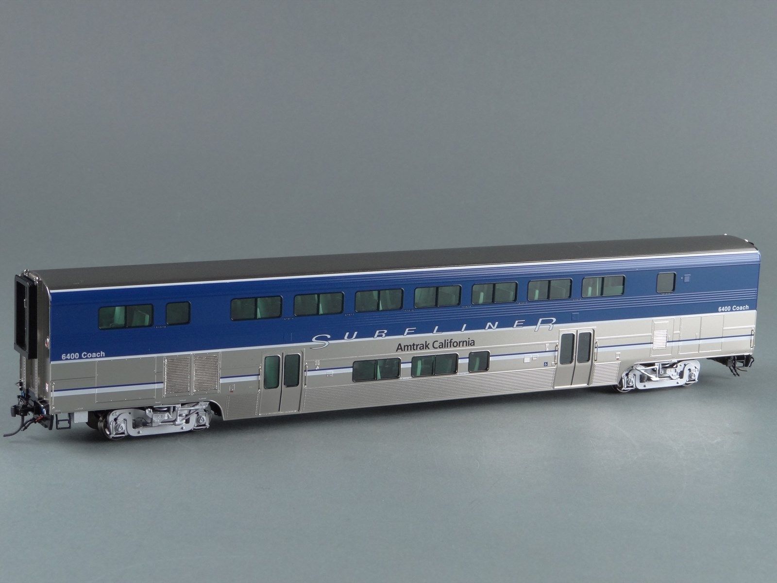 HO Brass OMI Overland Amtrak Surfliner Coach #6400 - Interior & Lighting