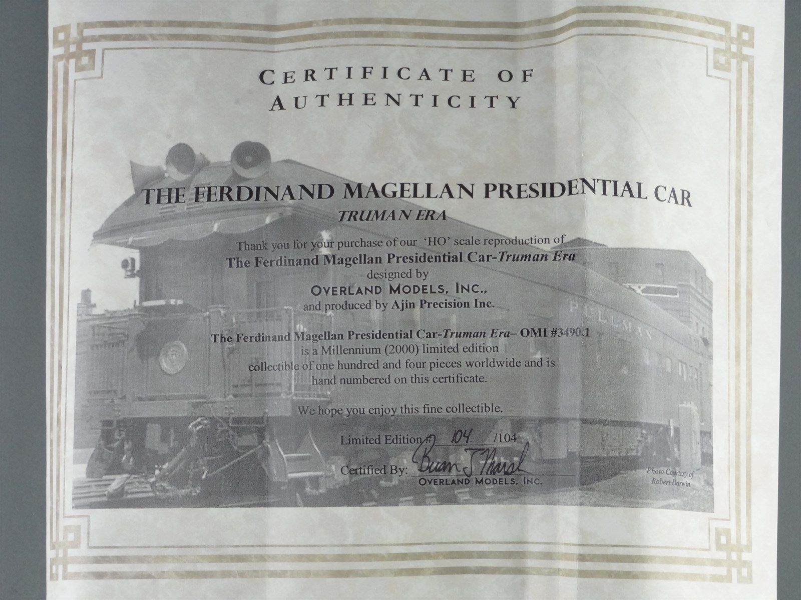 HO Brass Model Train - OMI Overland Ferdinand Megallan Presidential Car ...