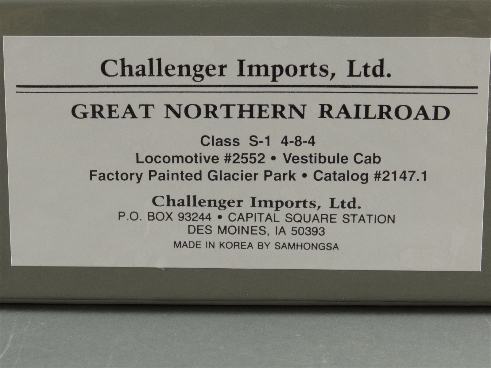 HO Brass Model Train - CIL 2147.1 Challenger GN 4-8-4 S-1 #2552 ...