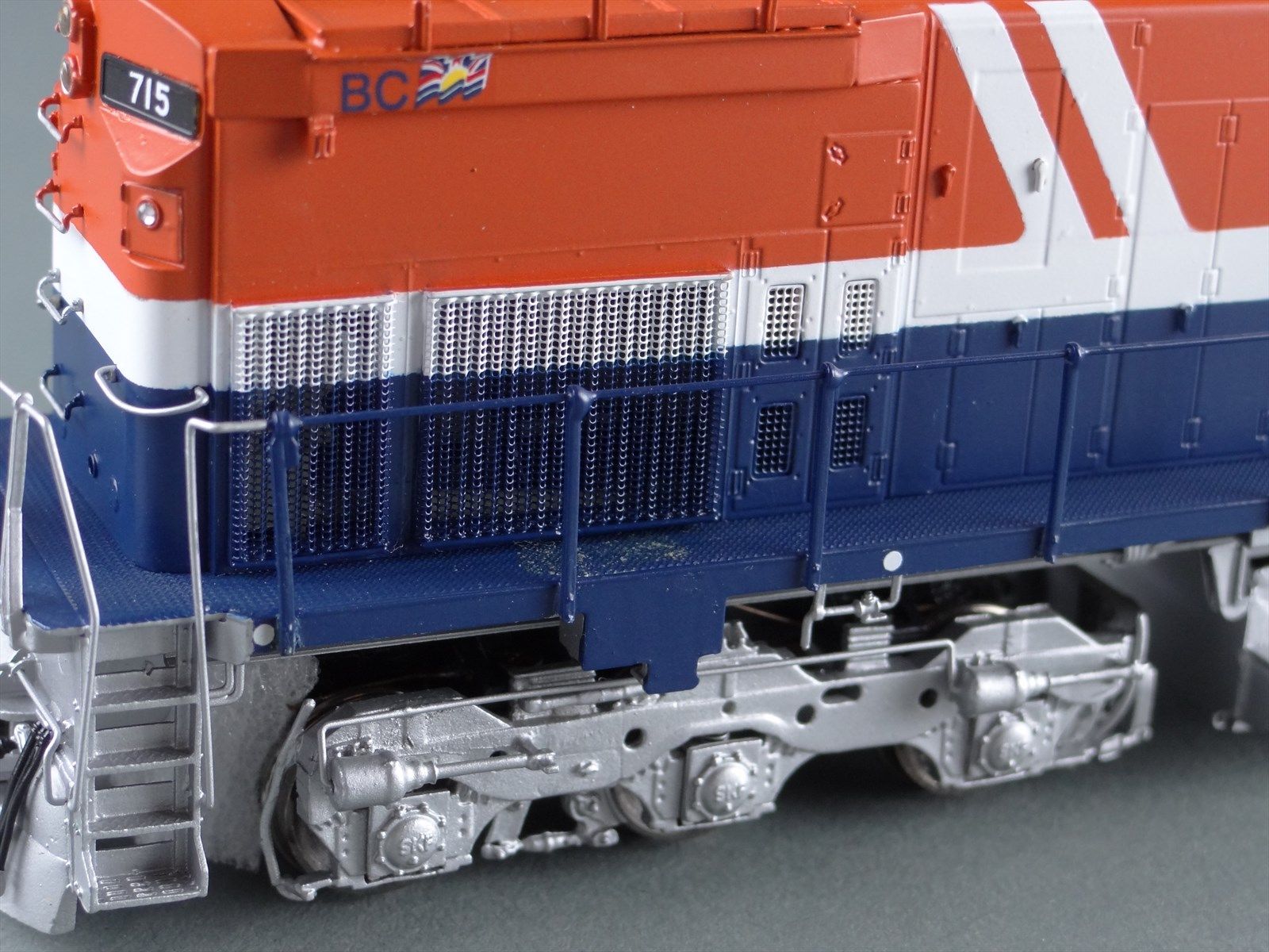 HO Brass Model Train - OMI AA-1169-1 Overland BCR BC Rail M630 Diesel #715 w/DCC