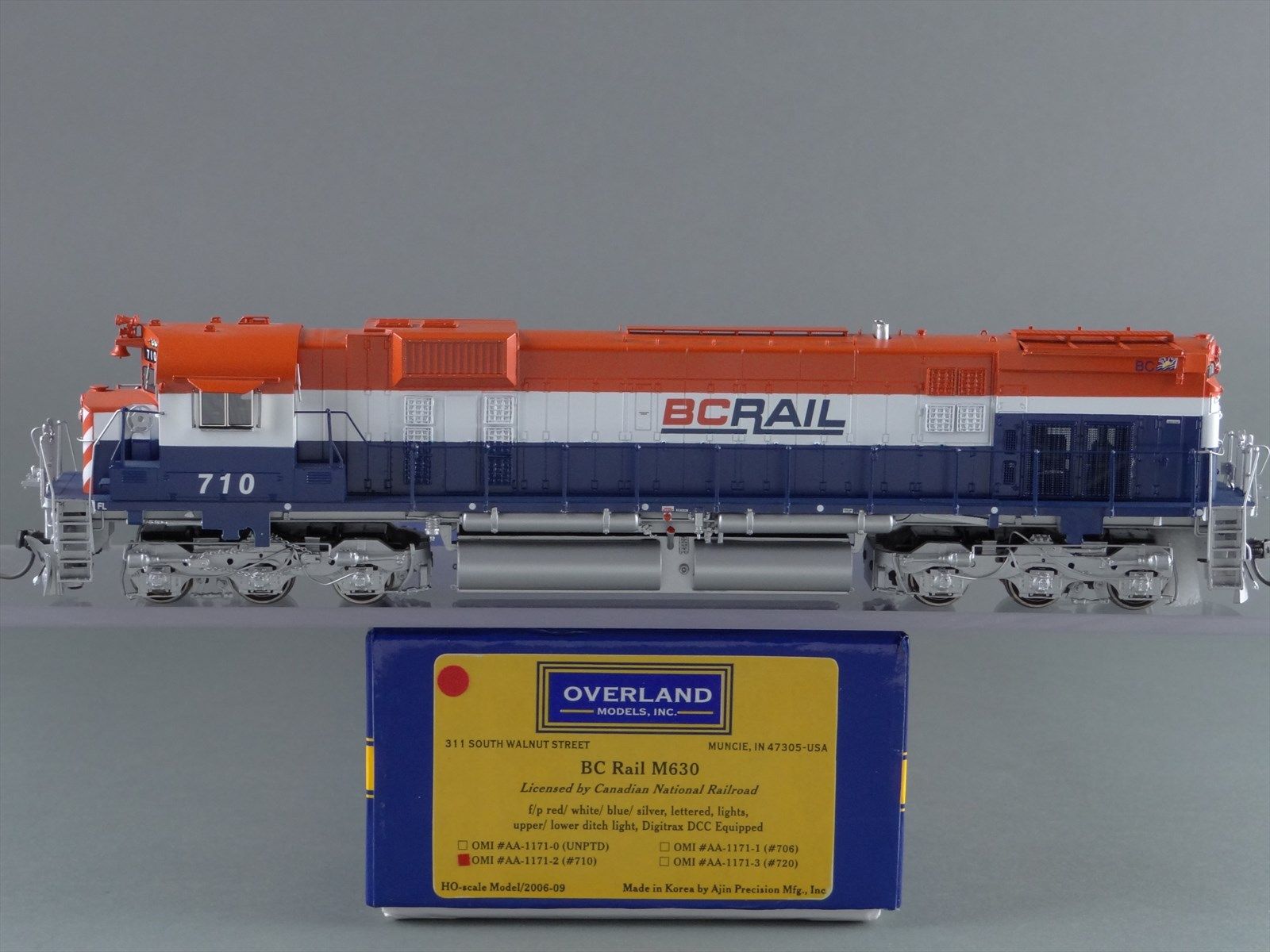 HO Brass Model Train - OMI AA-1171-2 Overland BCR BC Rail M630 Diesel ...