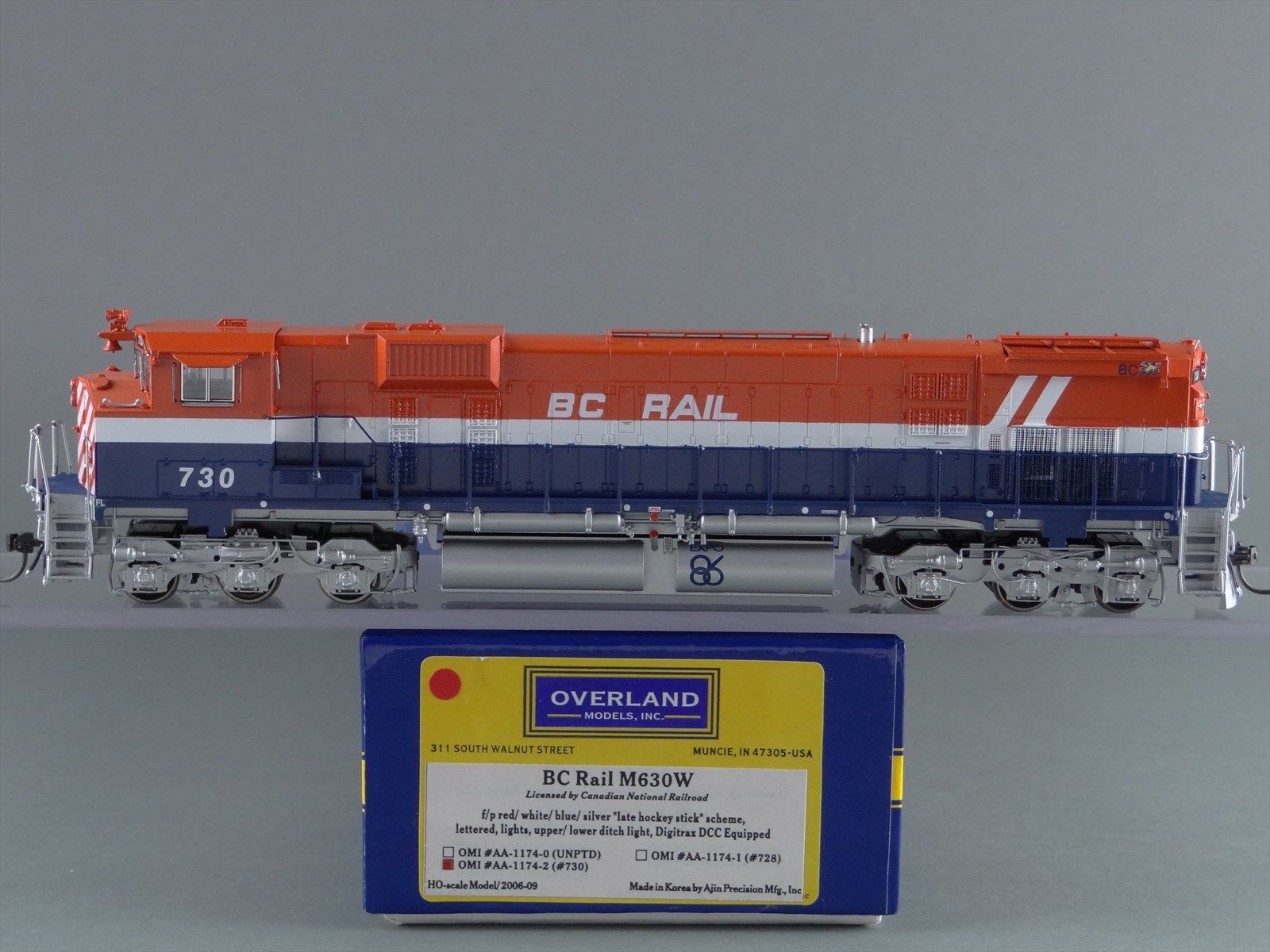HO Brass Model Train - OMI AA-1174-2 Overland BCR BC Rail M630W Diesel ...