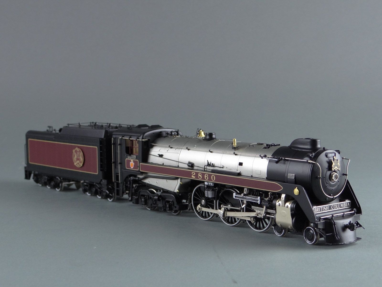 HO PFM BC Rail BCR 4-6-4 1992 Run H1e Royal Hudson #2860