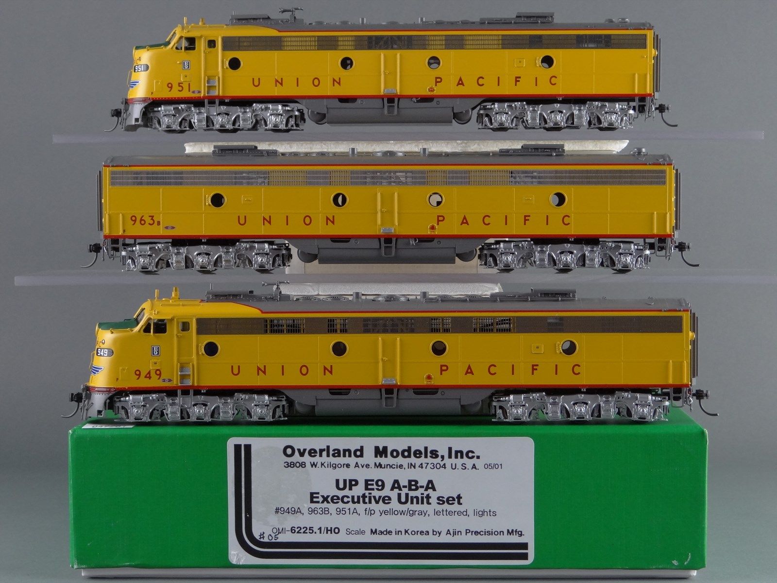 HO Brass Model Train - OMI #6225.1 Union Pacific ABA E9 Executive Set