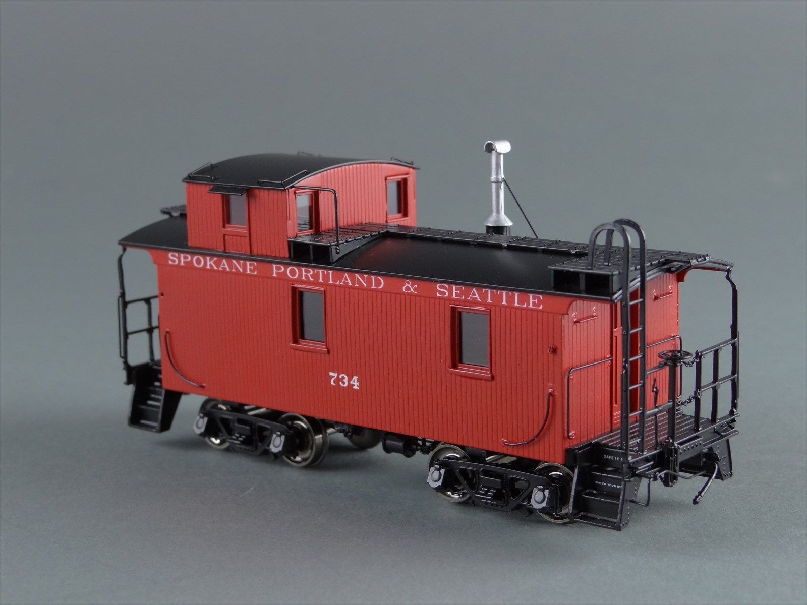 HO Brass Model Train - W&R SP&S 36' Bay Window Caboose Version 1, Road #734