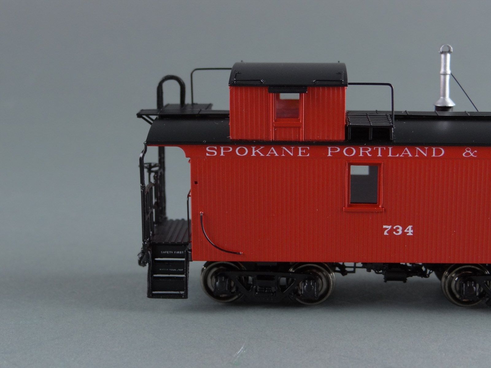 HO Brass Model Train - W&R SP&S 36' Bay Window Caboose Version 1, Road #734