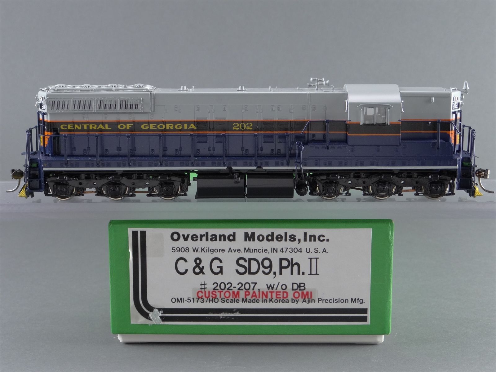 HO Brass Model Train - OMI 5173.1 CofG Central of Georgia SD9 Phase II ...