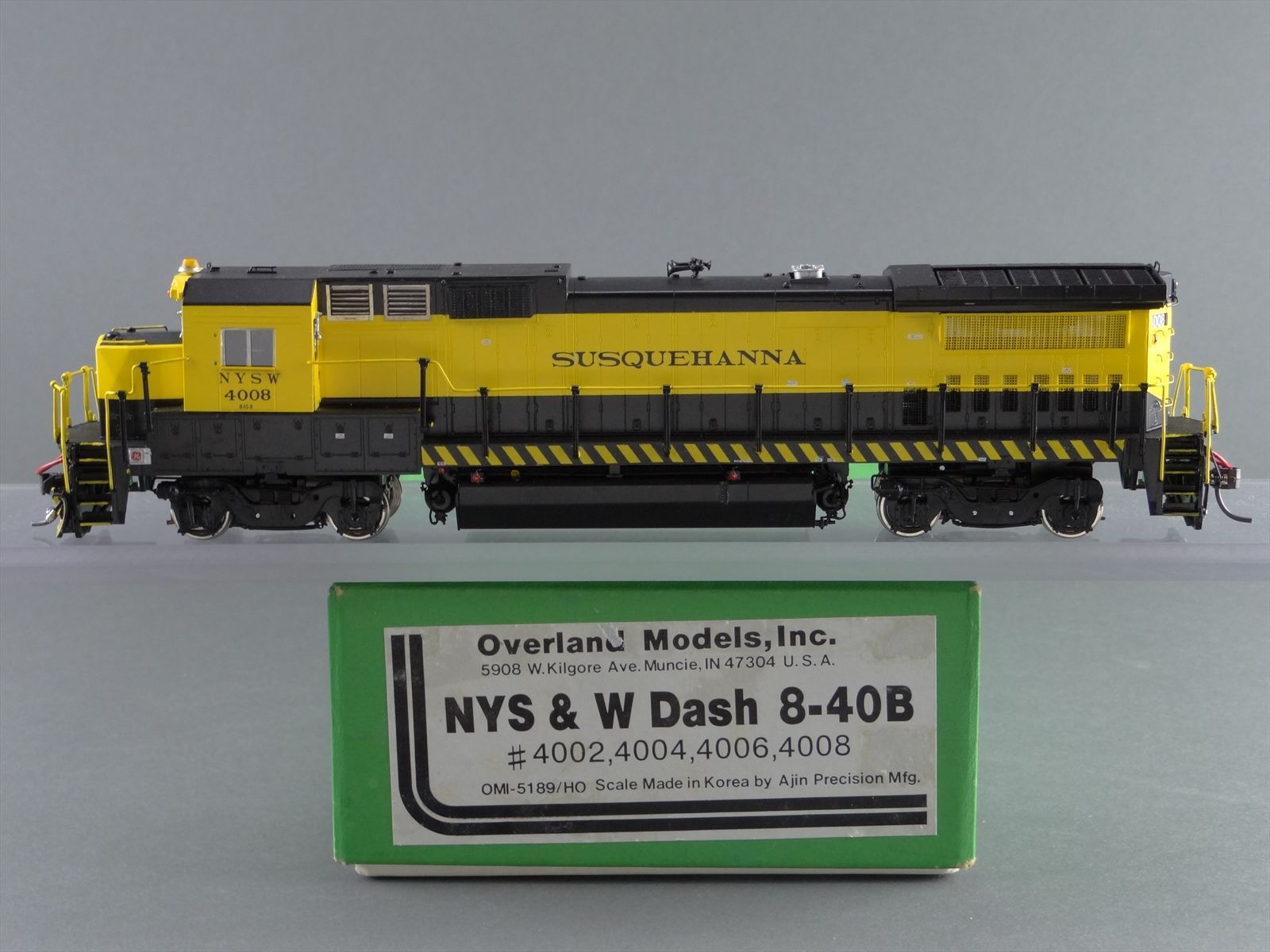 HO Brass Model Train - OMI 5189 Overland NYS&W Susquehanna B40-8 Diesel ...