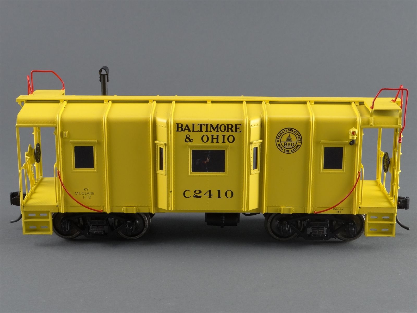 O 2-Rail Brass Model Train - Sunset 3rd Rail B&O Wagon Top Caboose ...