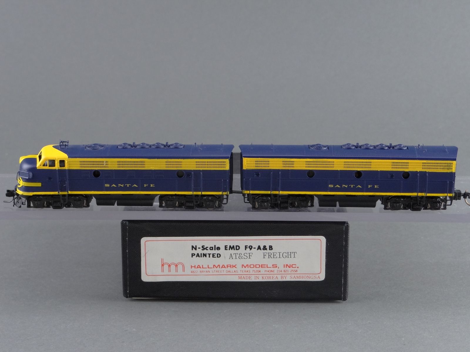 N Scale Brass Model Train - Hallmark ATSF Santa Fe Freight F9 F9A F9B ...