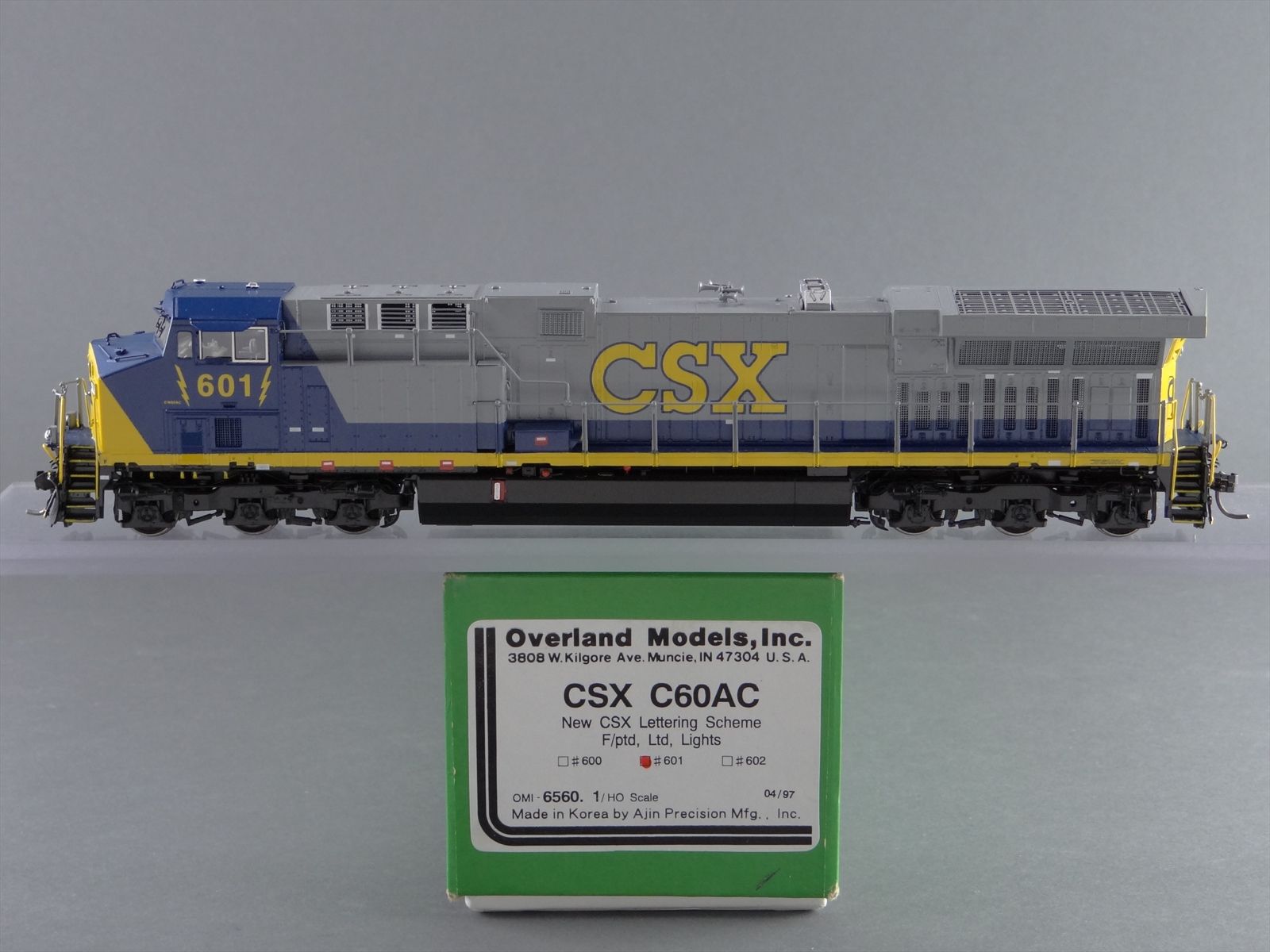 HO Brass Model Train - Overland OMI 6560.1 CSX C60AC Diesel #601