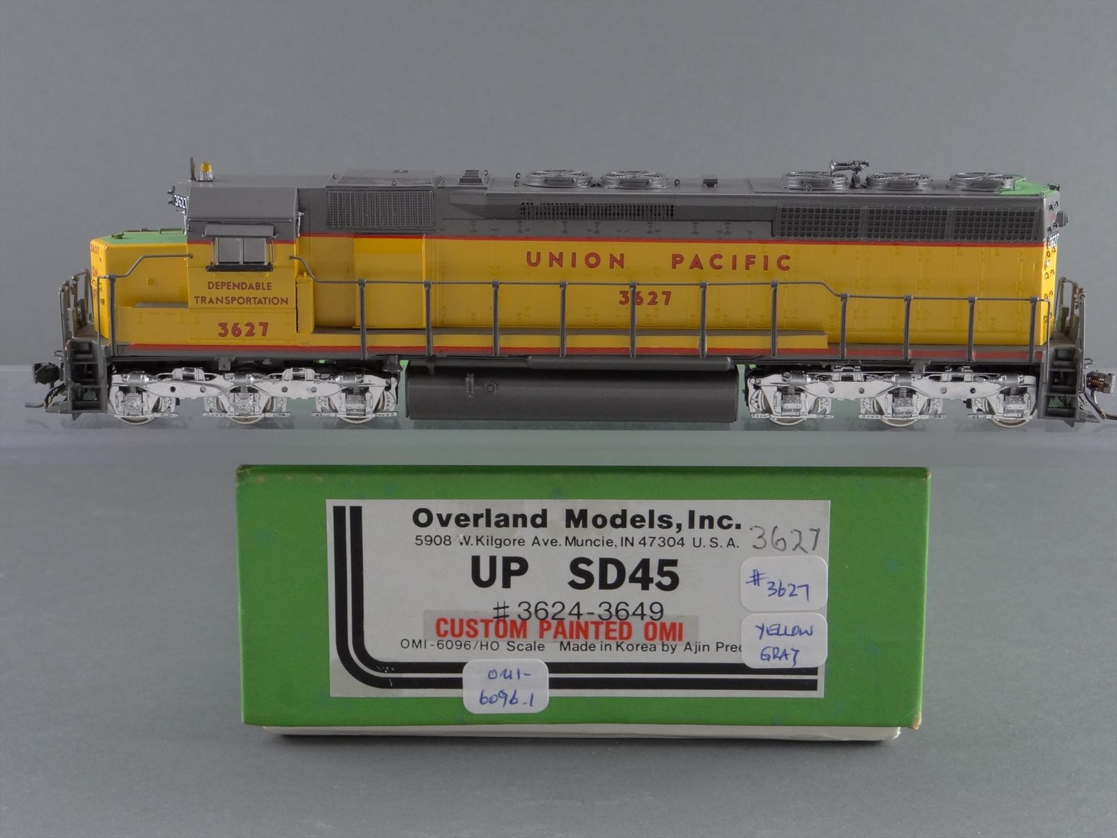HO Brass Model Train - OMI 6096.1 UP Union Pacific EMD SD45 Diesel #3627 - Custom