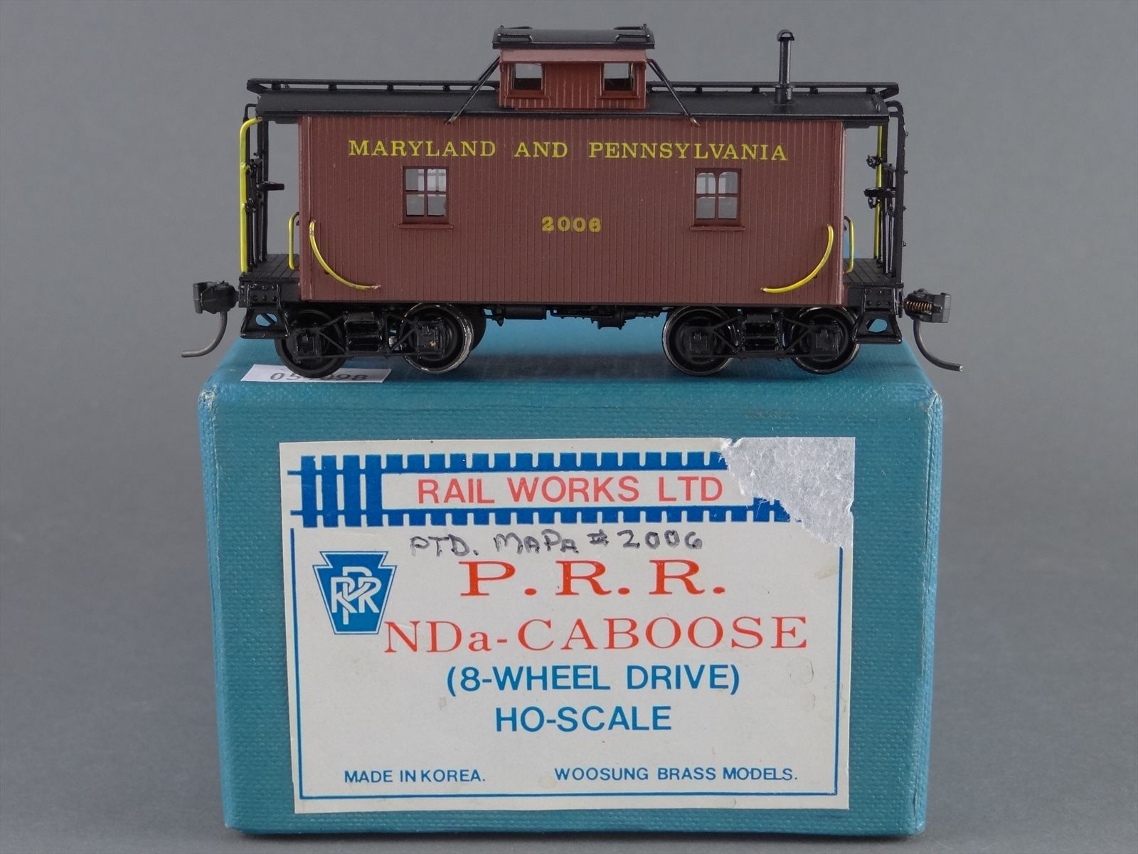 HO Brass Model Train - Railworks PRR Ma & Pa NDa 8-Wheel Wood Caboose ...