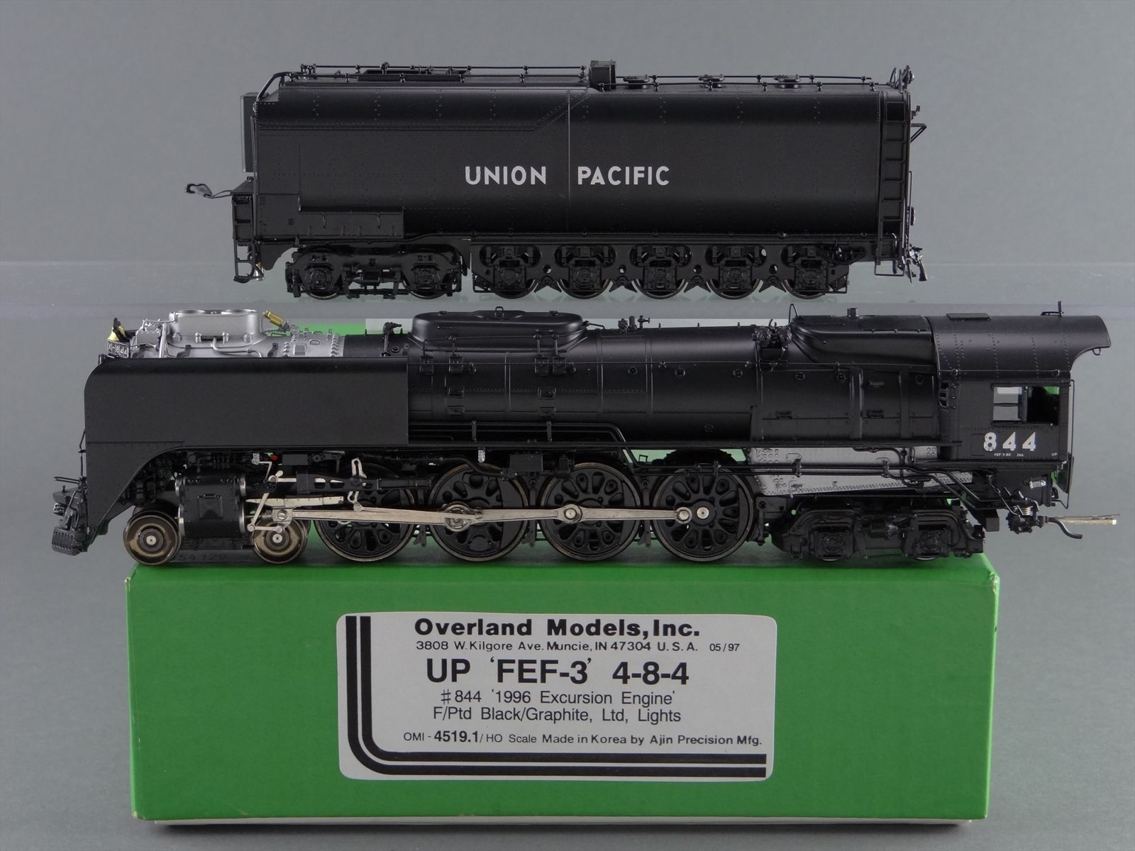 HO Brass Model Train - OMI 4519.1 UP Union Pacific FEF-3 4-8-4 1996 ...