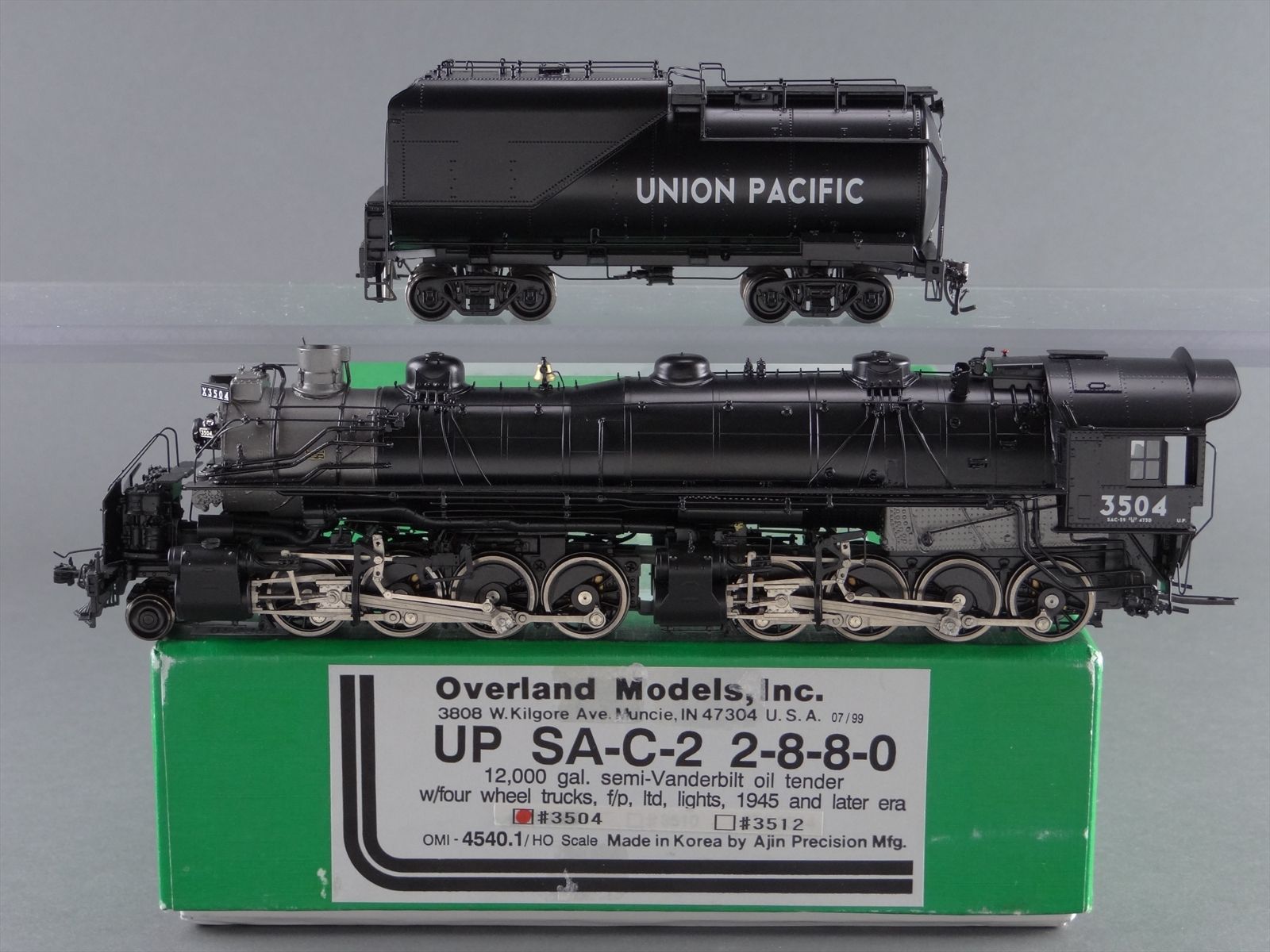 HO Brass Model Train - OMI 4540.1 Overland UP Union Pacific SAC-2 2-8-8 ...