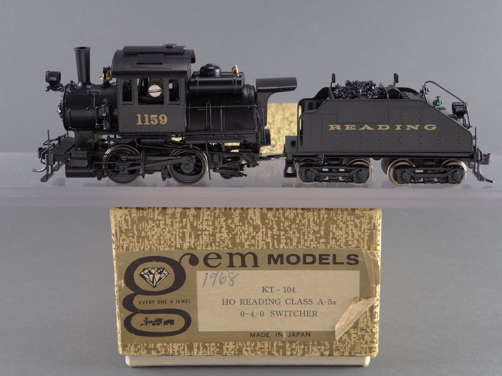 HO Brass Model Train - Gem KT-104 Readng A-5a 0-4-0 Camelback #1159 ...