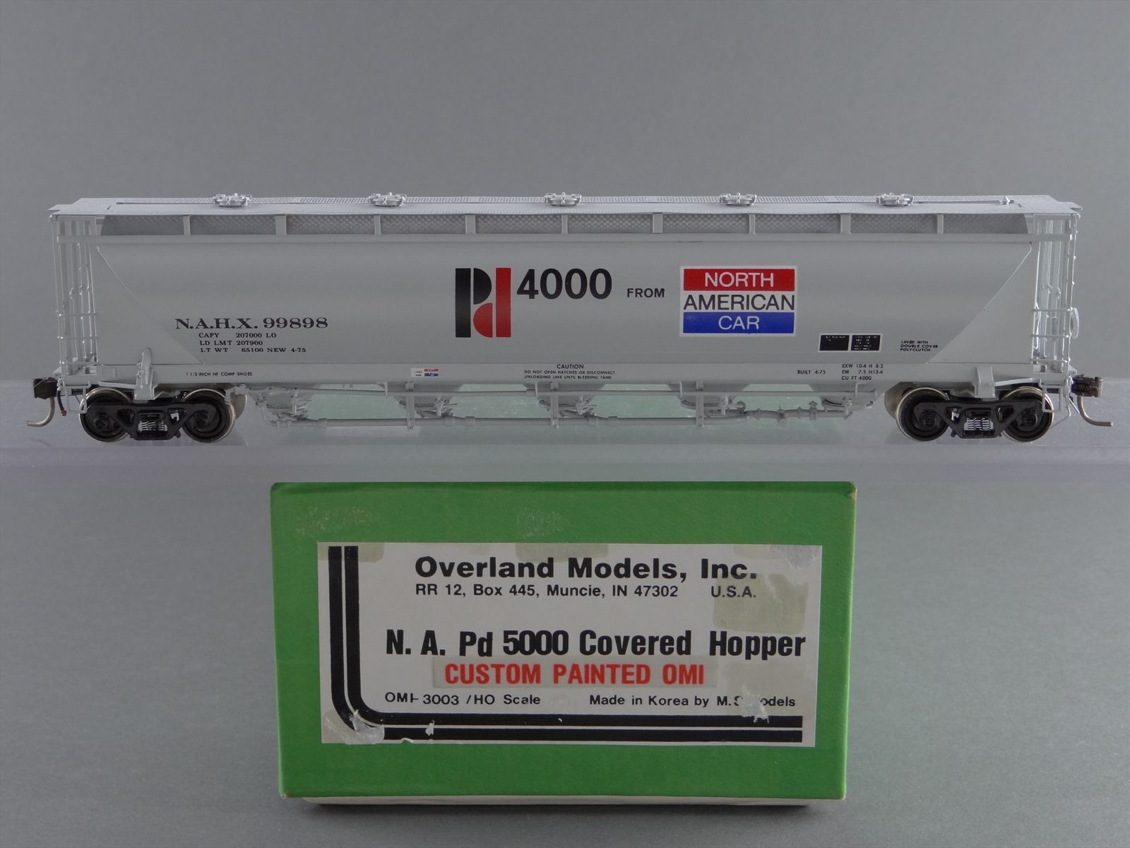 HO Brass Model Train - OMI 3002.1 NAHX Amaizo PD 4000 Hopper Car #99898 ...