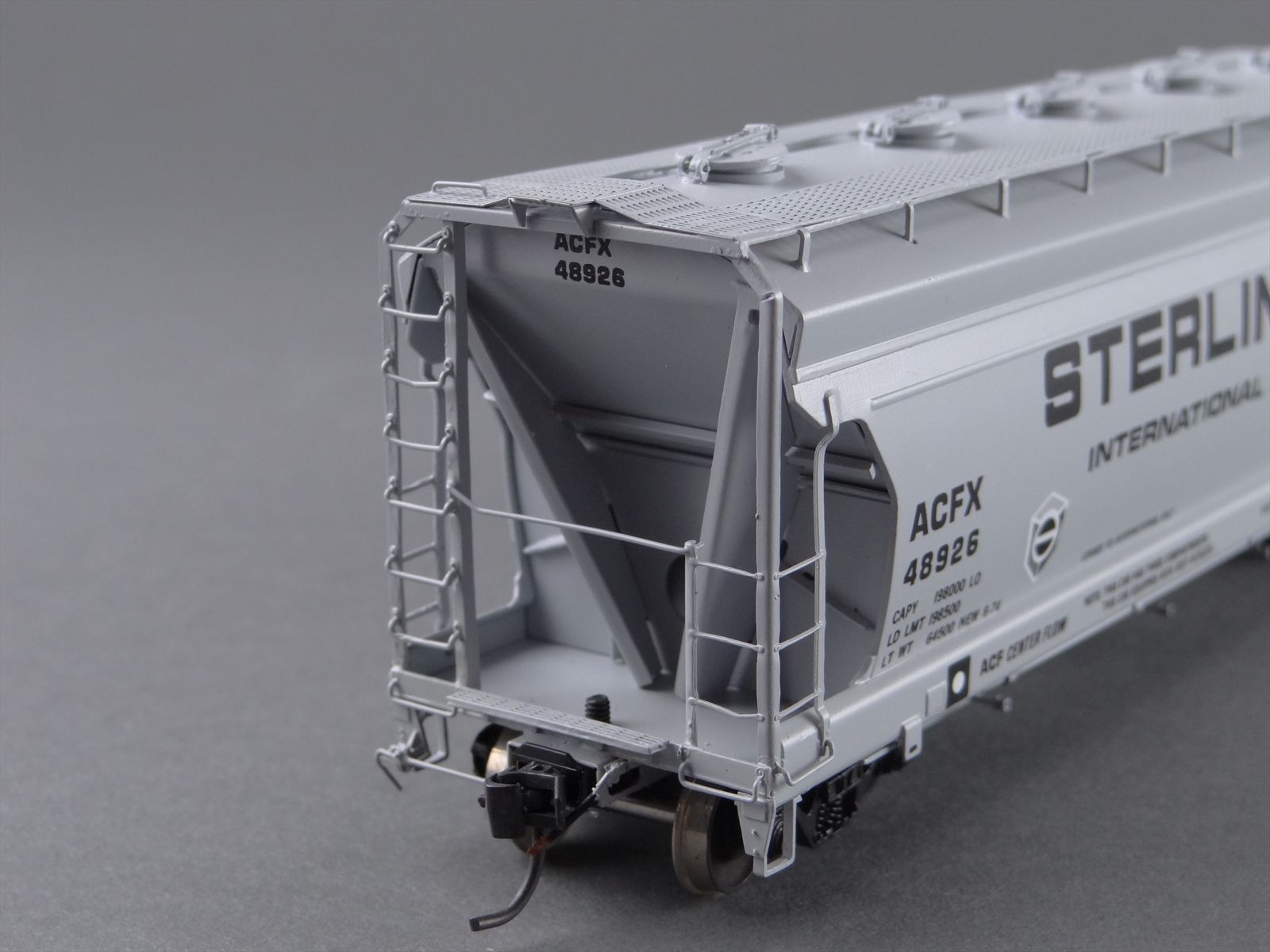 HO Brass Model Train - OMI 3094.1 ACFX Sterling Salt Centerflow Hopper ...