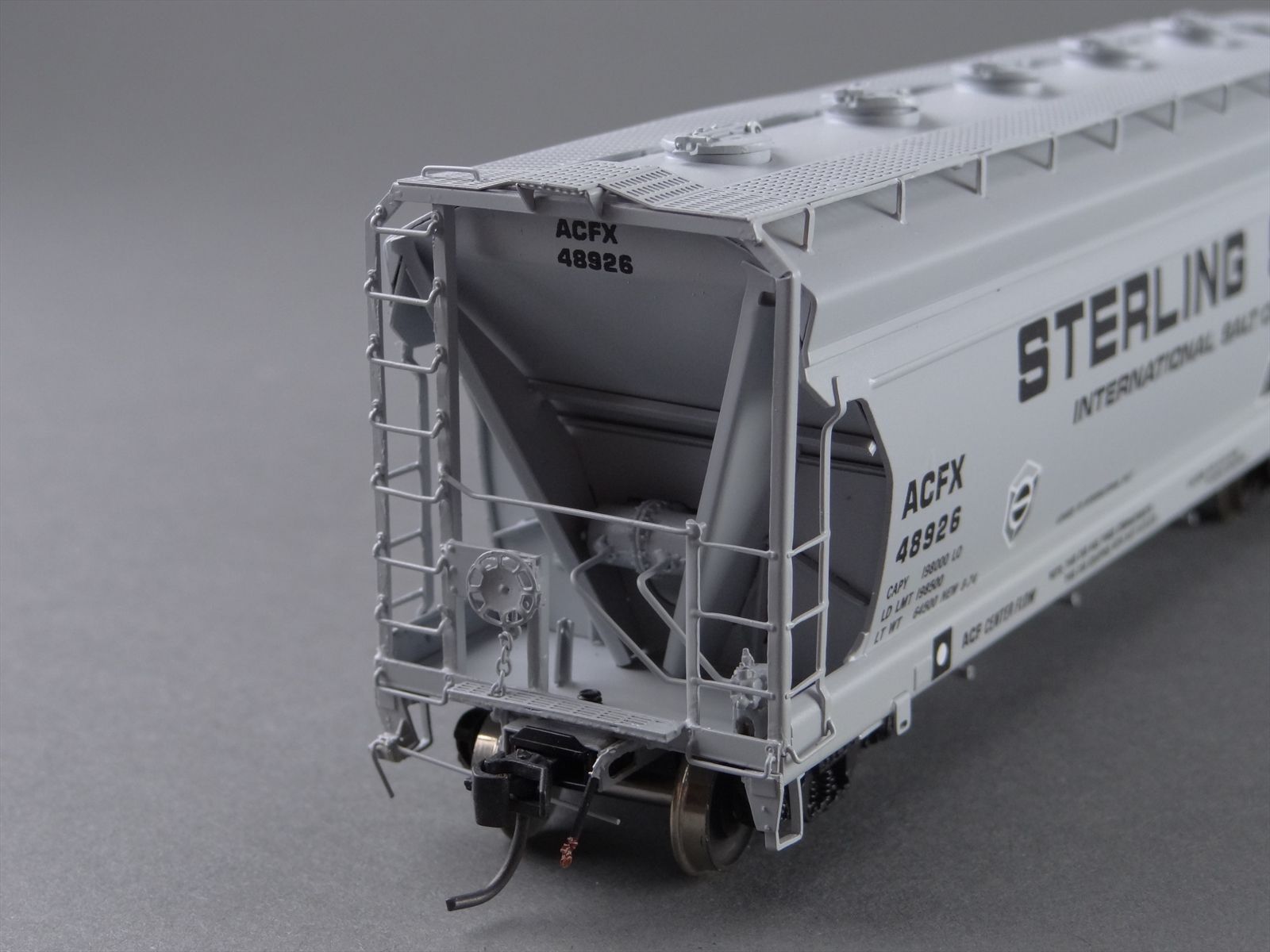 HO Brass Model Train - OMI 3094.1 ACFX Sterling Salt Centerflow Hopper ...