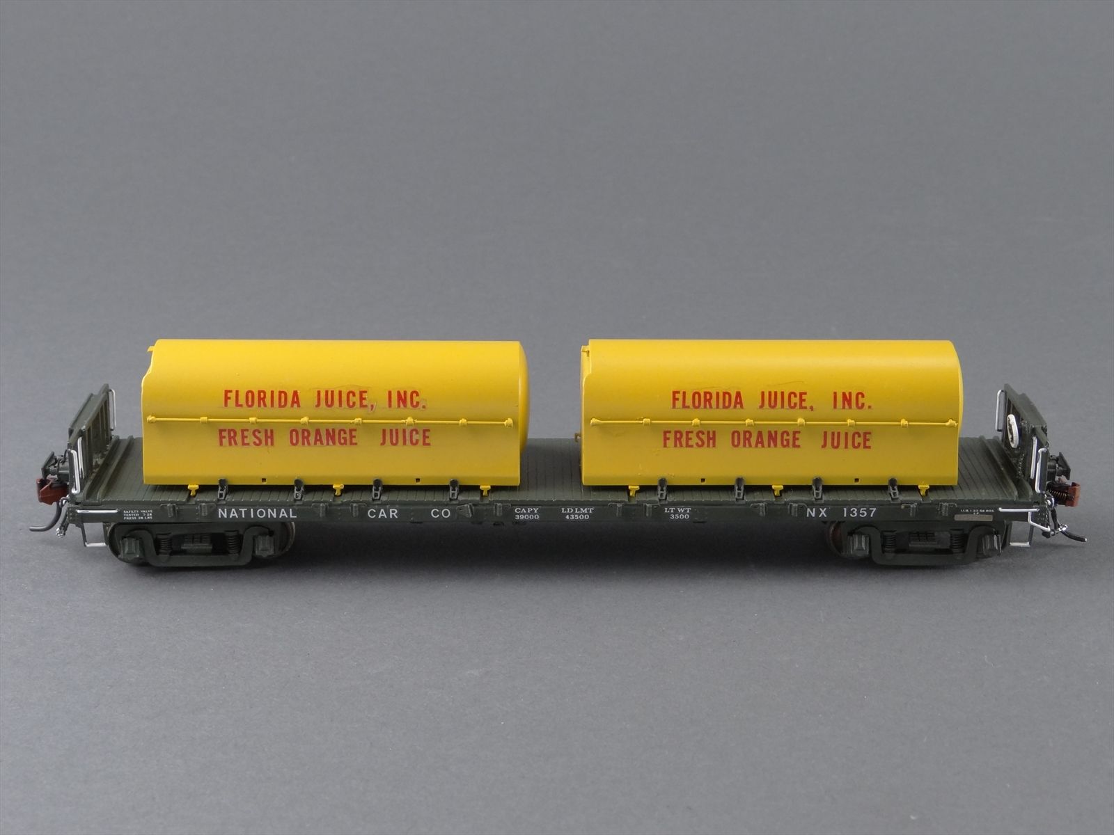 HO Brass Model Train - OMI 3158 National Car Flat Car w/ Milk ...