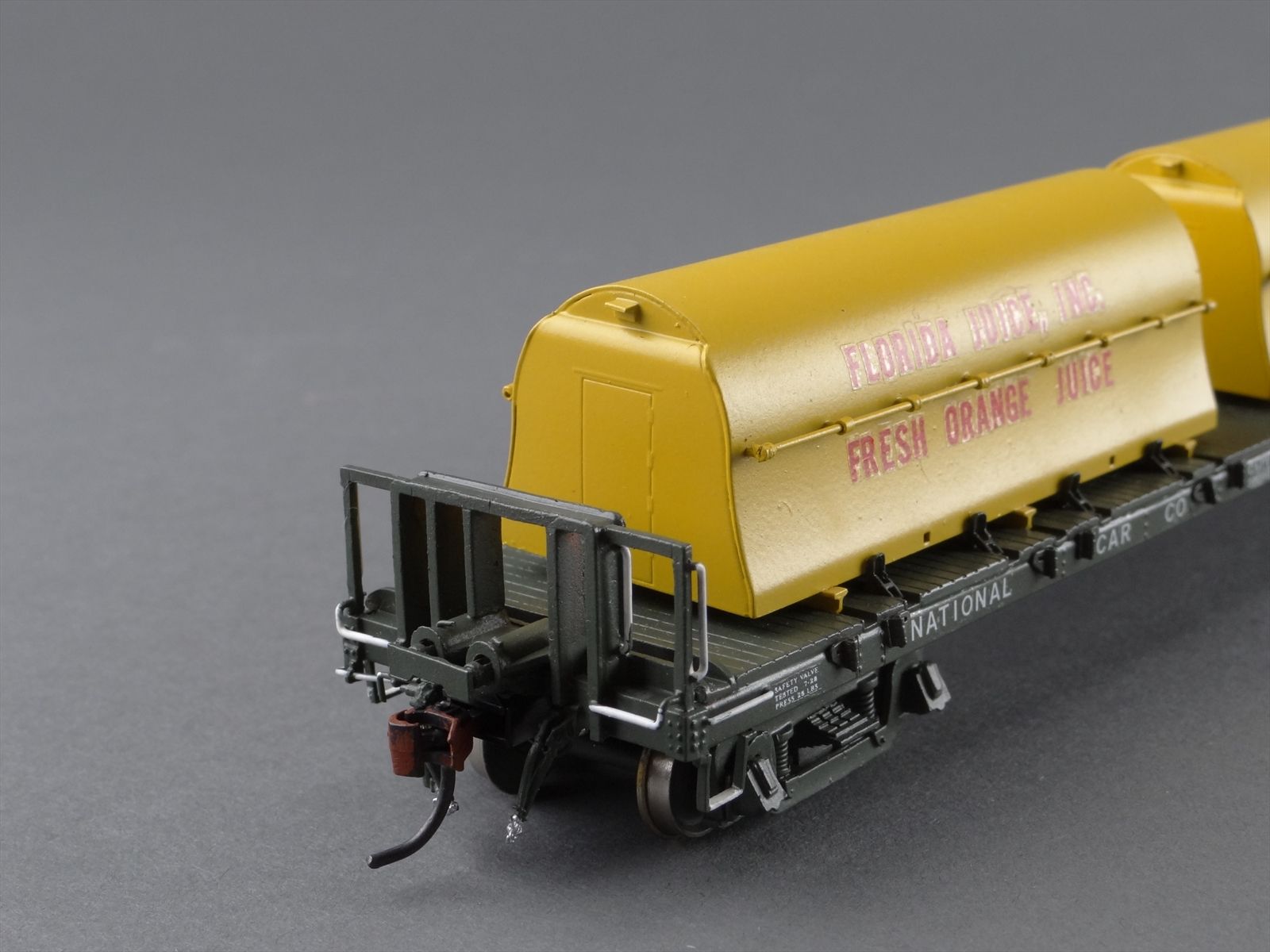 HO Brass Model Train - OMI 3158 National Car Flat Car w/ Milk ...