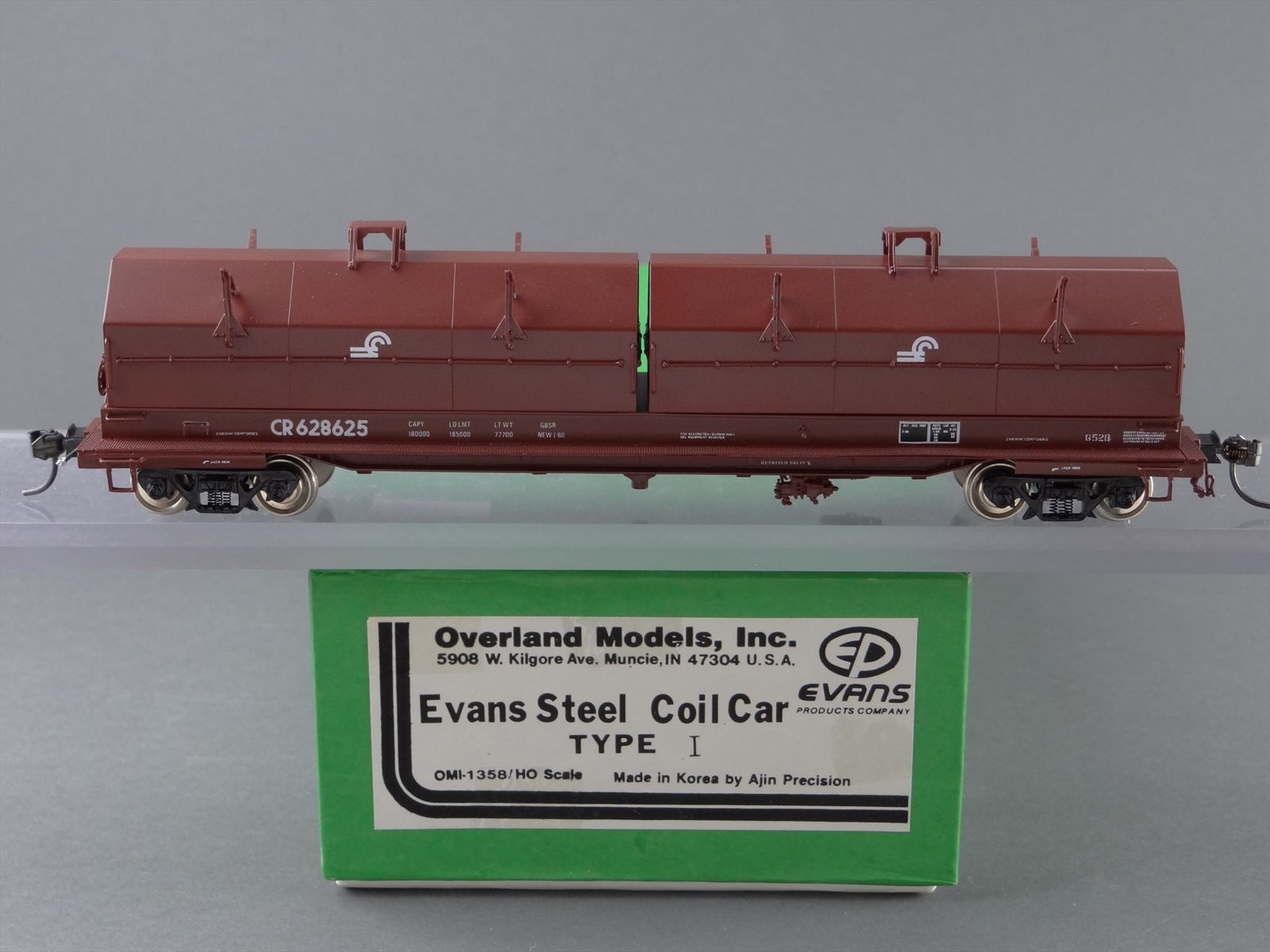 HO Brass Model Train - OMI 1358 Conrail Evans Steel Coil Car Type 1 ...