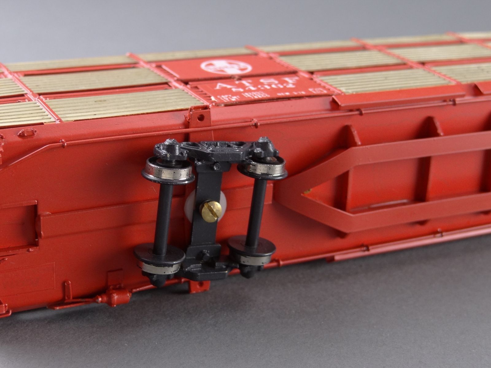 HO Brass Model Train - OMI 1395.1 ATSF Santa Fe Tri-Level Auto Rack ...